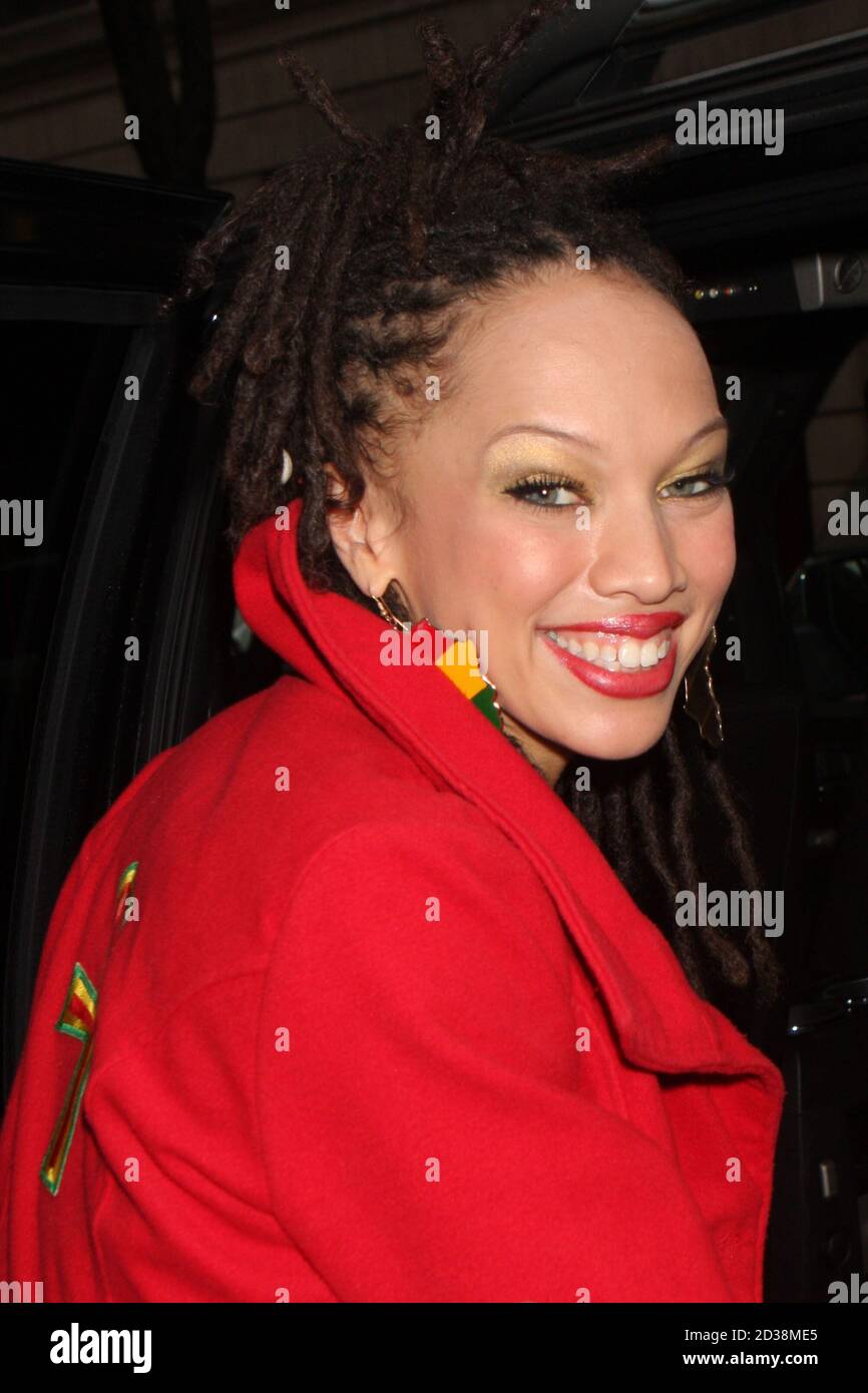 Naima Adedapo, the latest "American Idol" castoff posing outside the ...