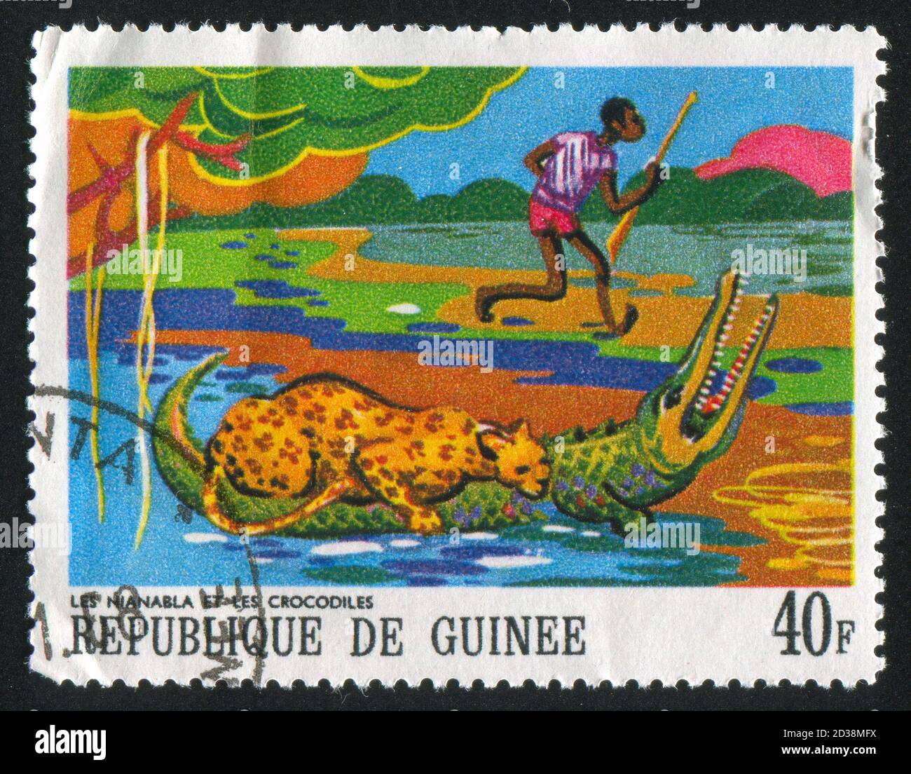 GUINEA CIRCA 1968: stamp printed by Guinea, shows Nianablas and the ...