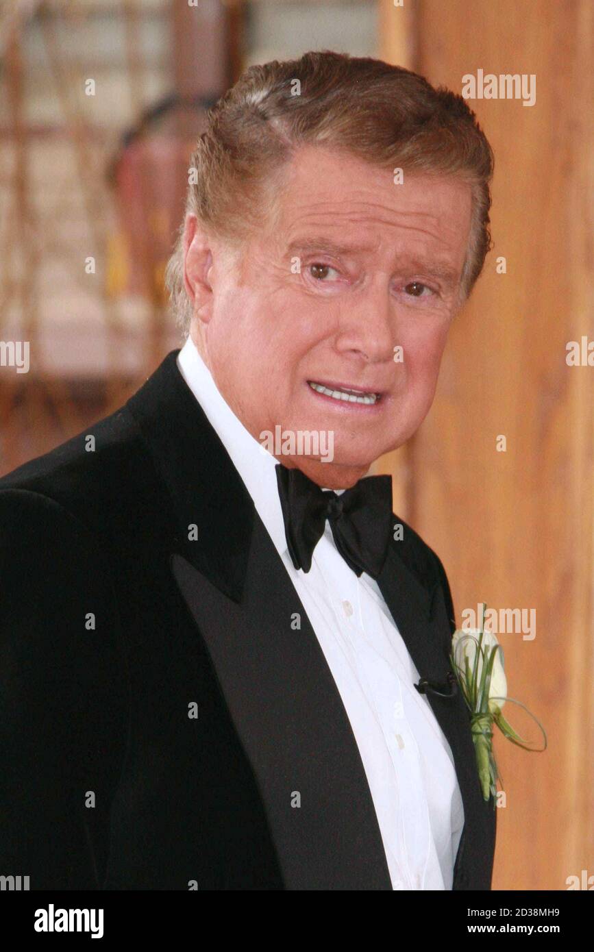 Regis Philbin filming a segment on "Live with Regis and Kelly" outside ...