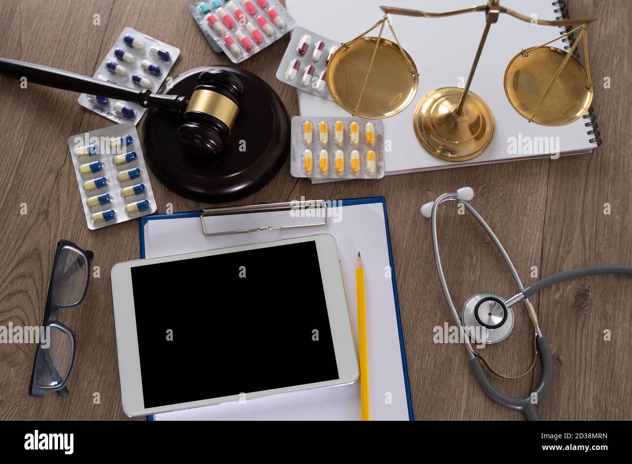 law concept Judge law medical Pharmacy compliance Health care business ...