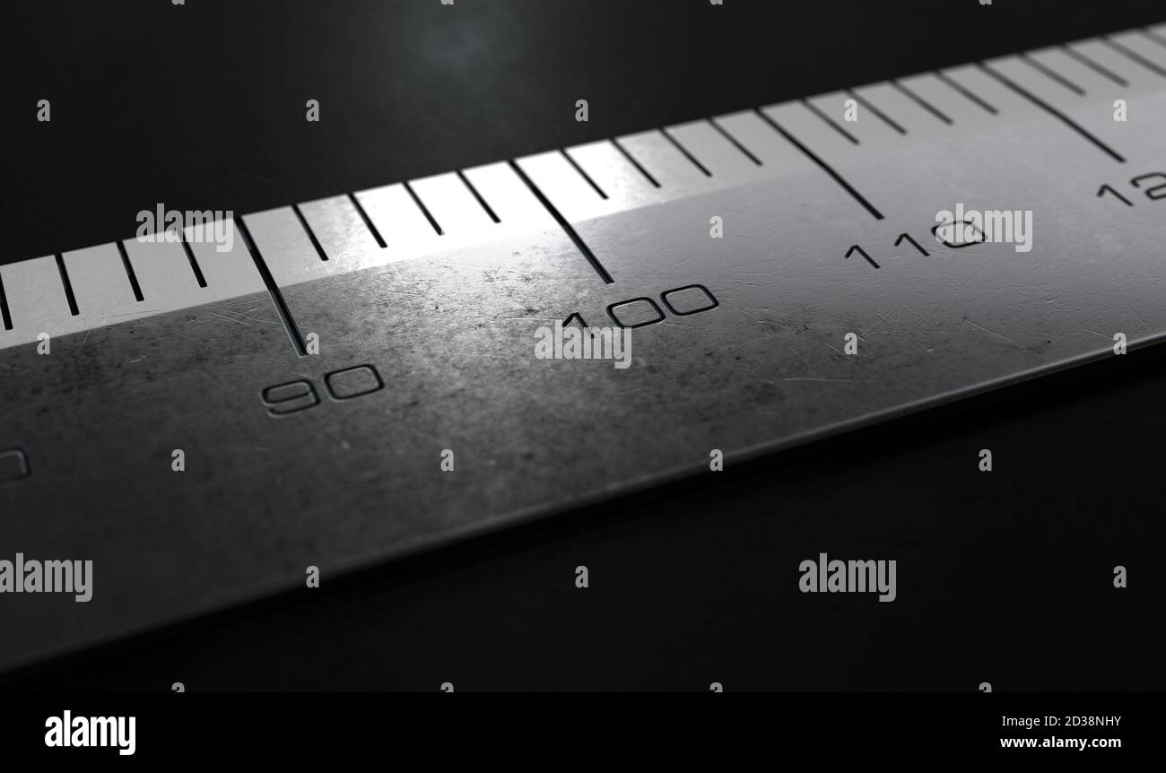 An extreme close up view of the number 100 section of an industrial ...