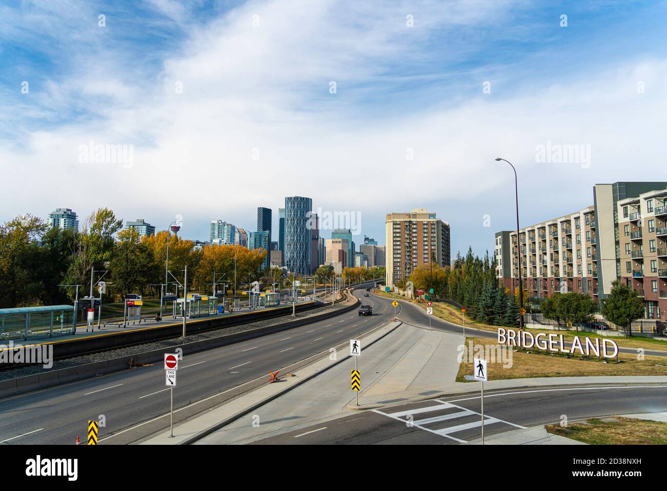 4 October 2020 - Calgary Alberta Canada - Calgary transit LRT train in ...