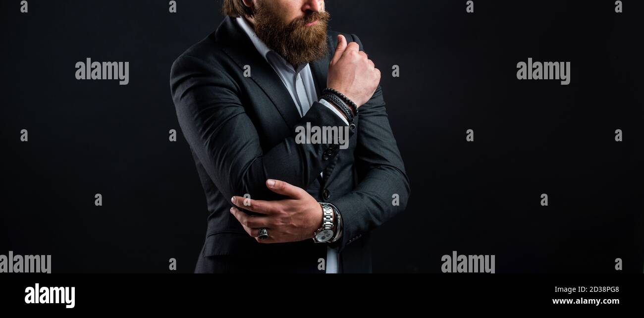 Representation modern successful man business career, fashion accessory ...