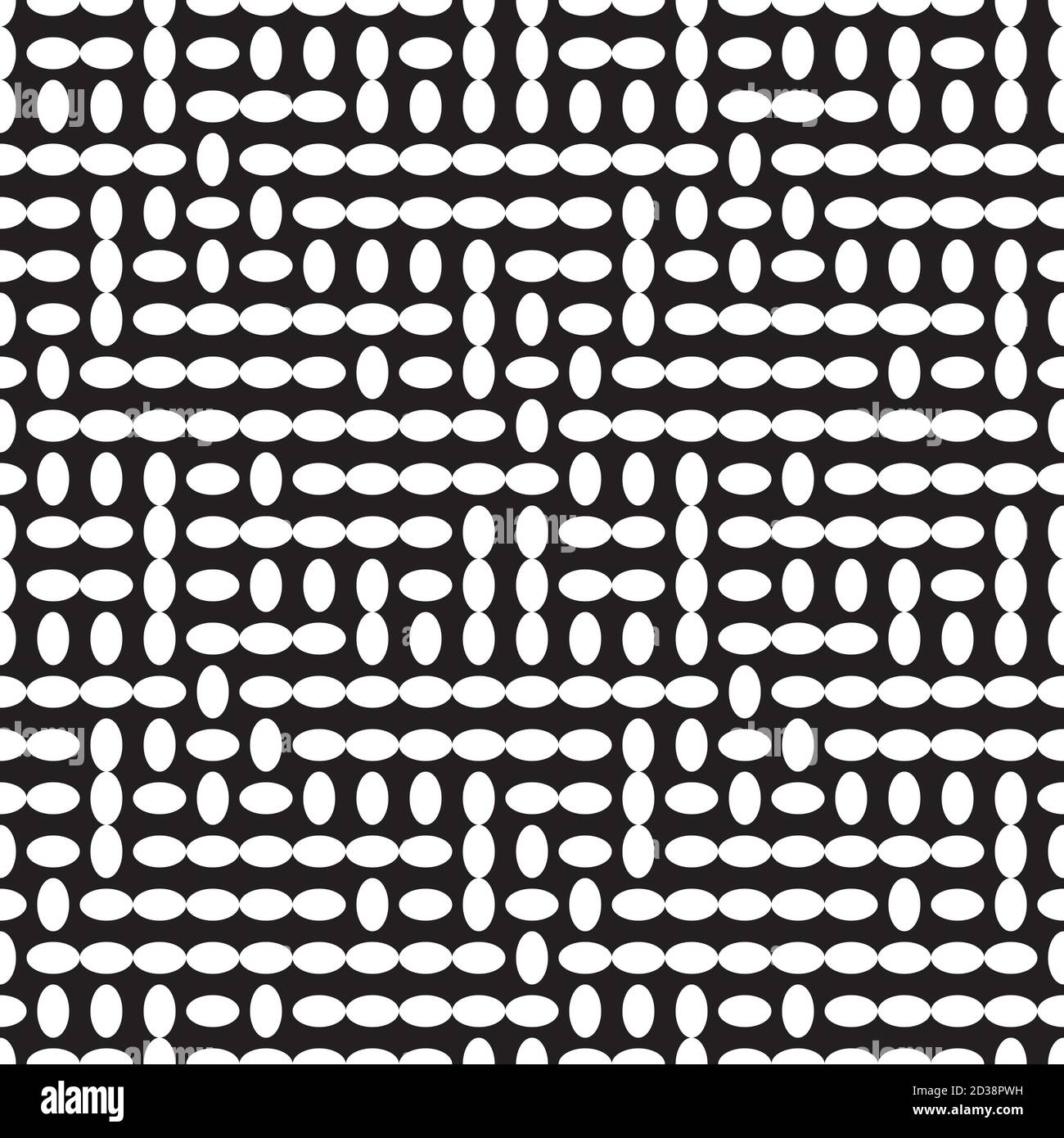 Seamless pattern with horizontal and vertical white ellipses Stock ...