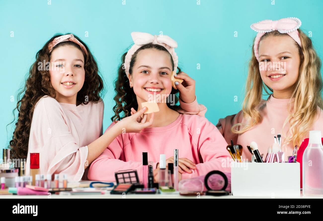 Cosmetics for children. Cosmetics shop. Young skin care. Best friends ...
