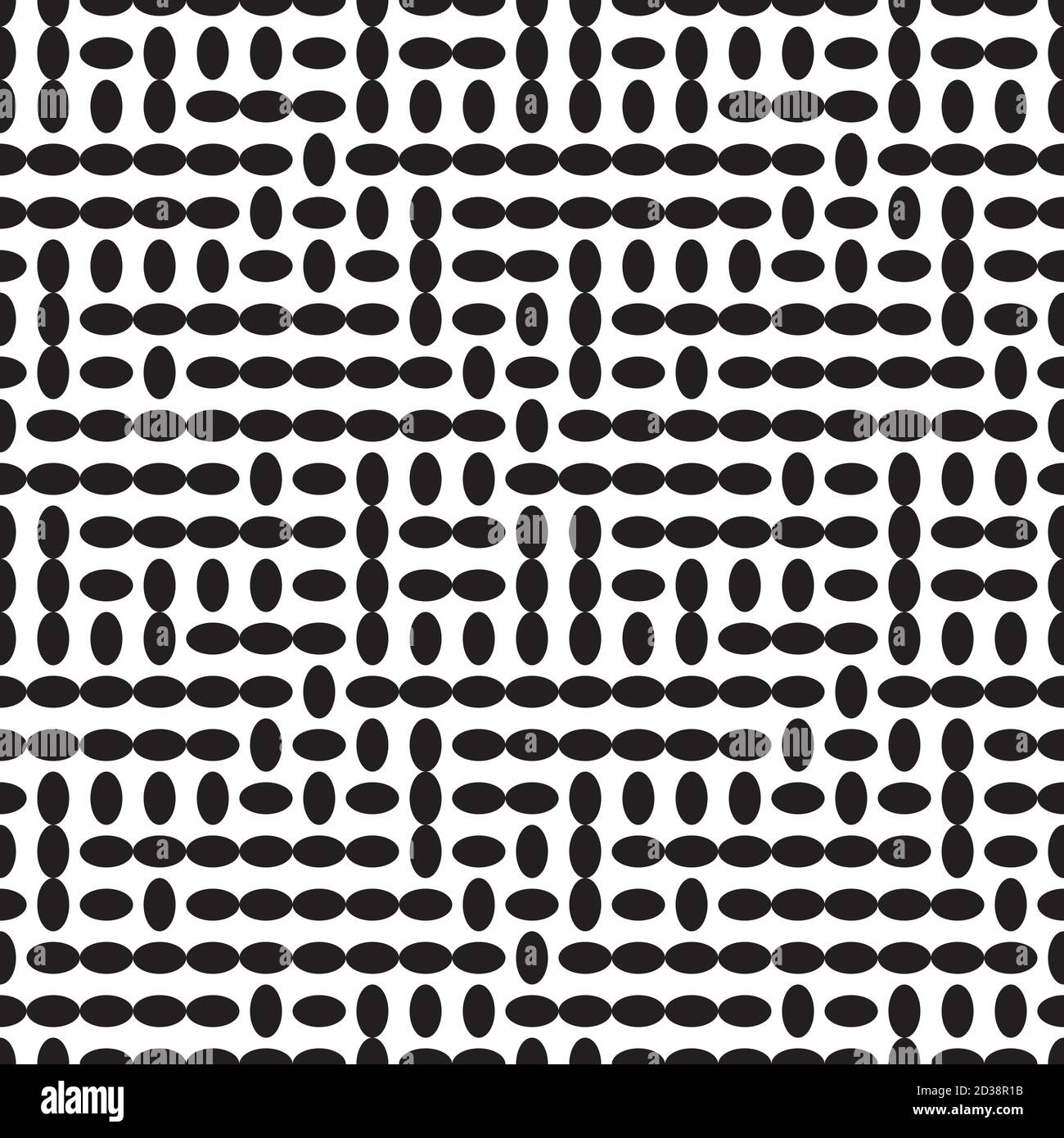 Seamless pattern with horizontal and vertical black ellipses Stock ...