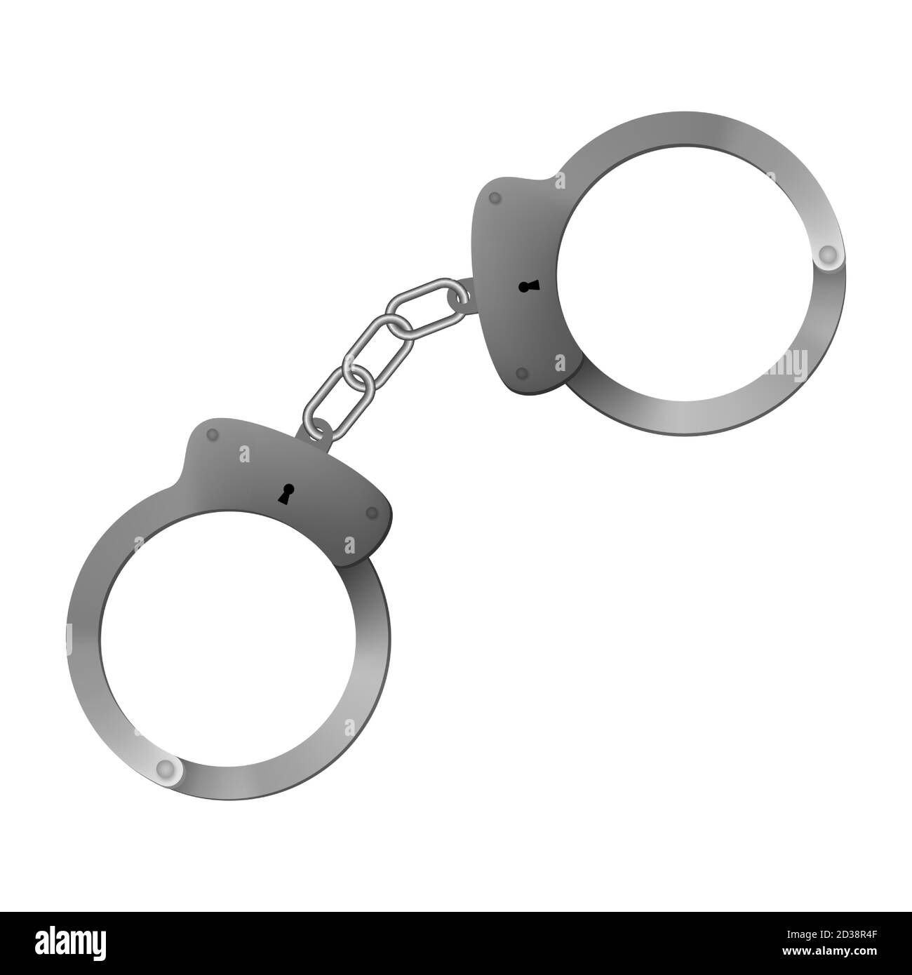 Handcuffs design. Vector illustration. Arrest of a perpetrator Stock ...