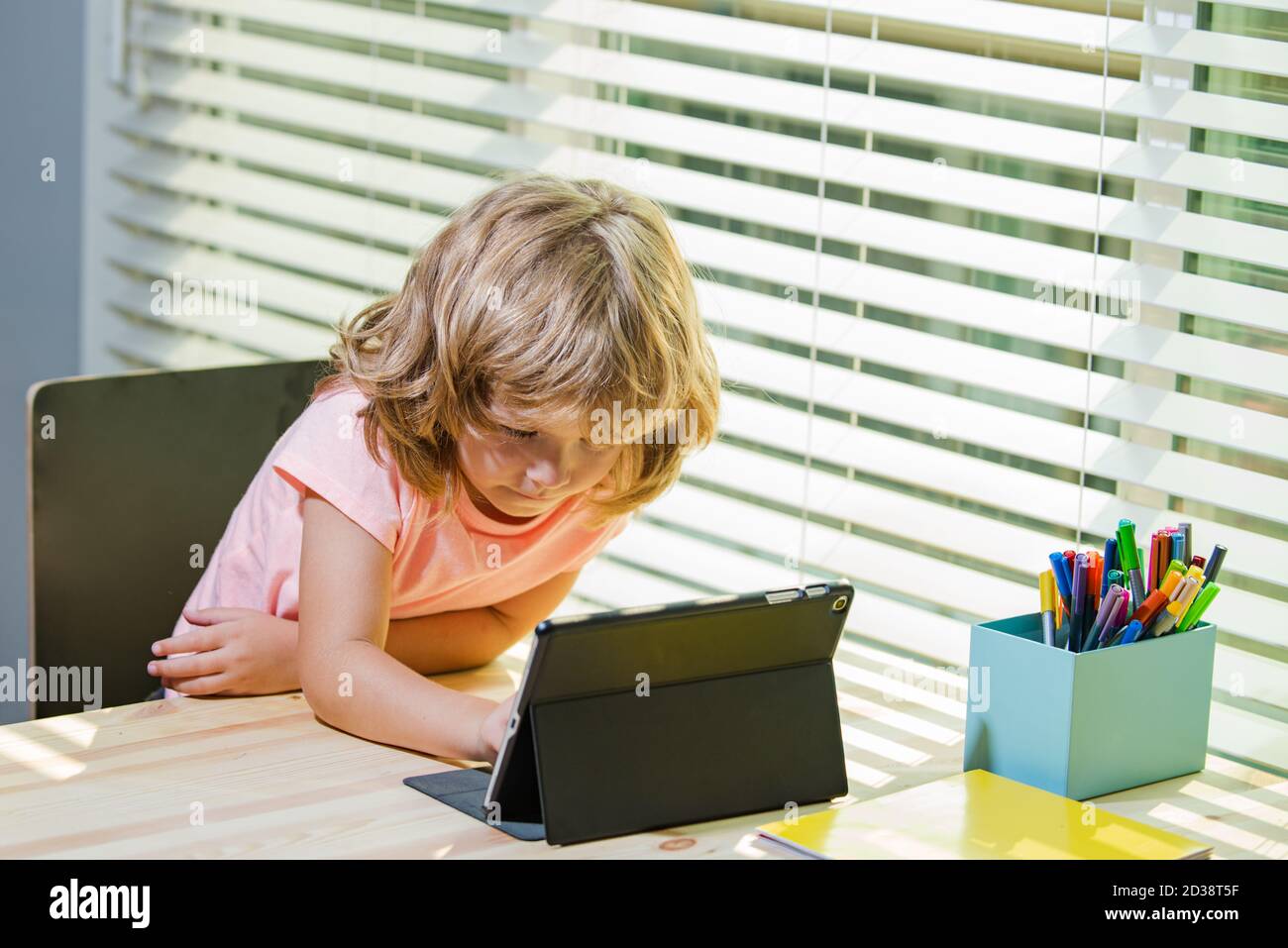 E-learning, homeschool and online education for kids Stock Photo - Alamy