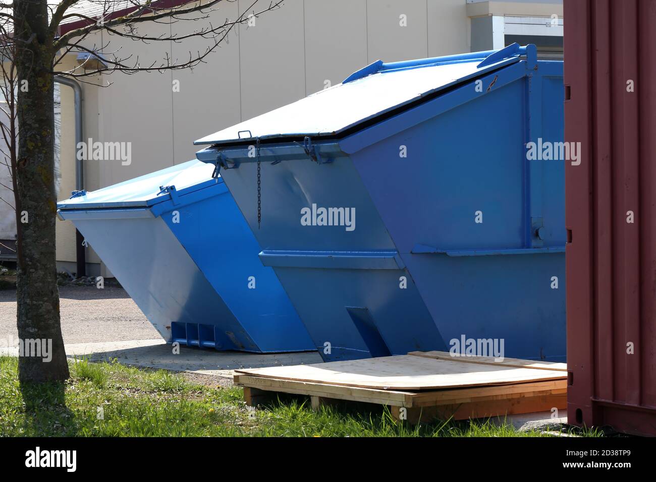 Metal containers for the collection of waste and garbage Stock Photo ...
