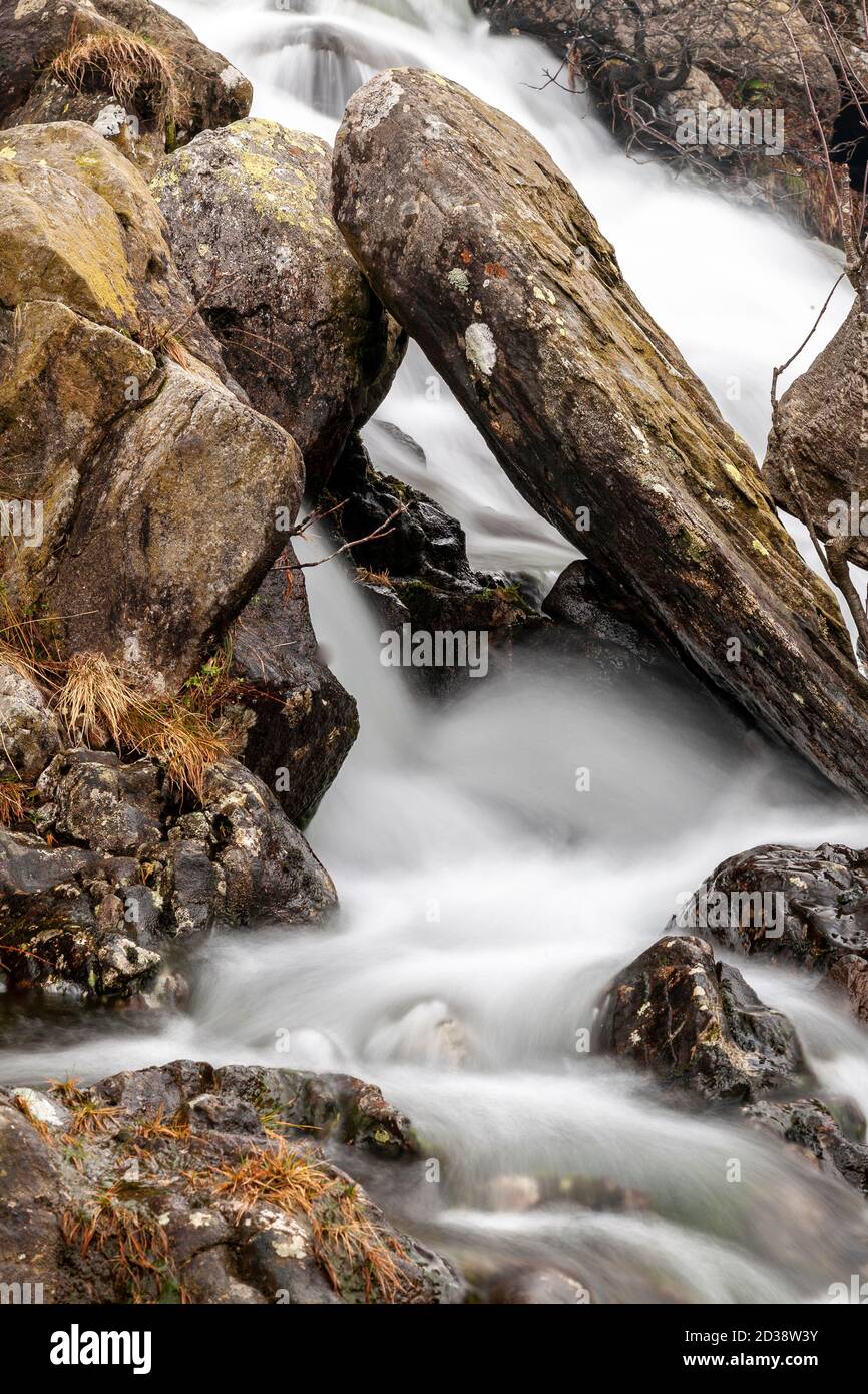 Waterfall at Llyn Idwal, Snowdonia, North Wales Stock Photo - Alamy