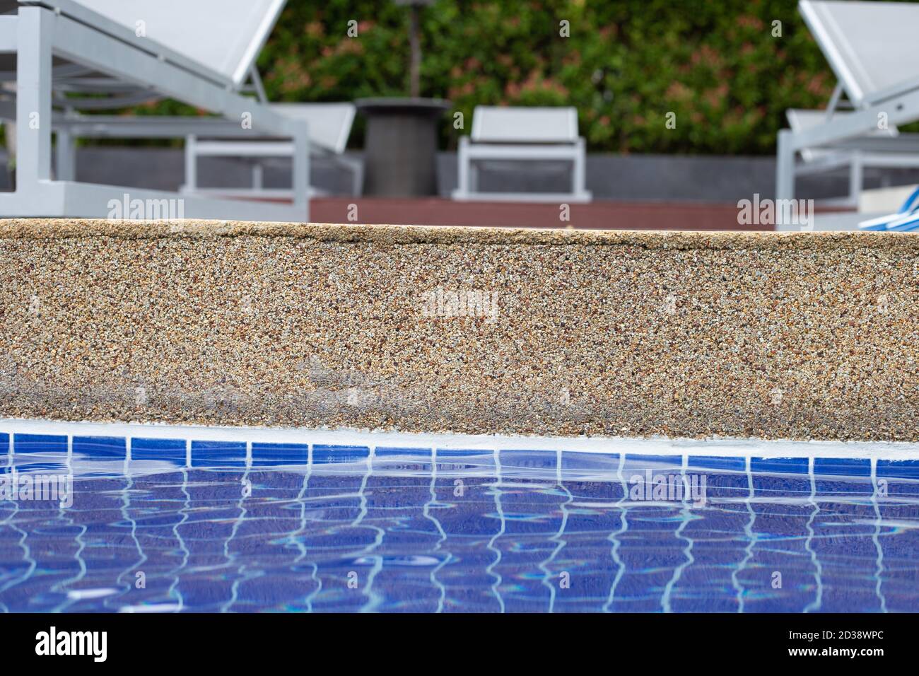 Swimming pool view from water Stock Photo - Alamy