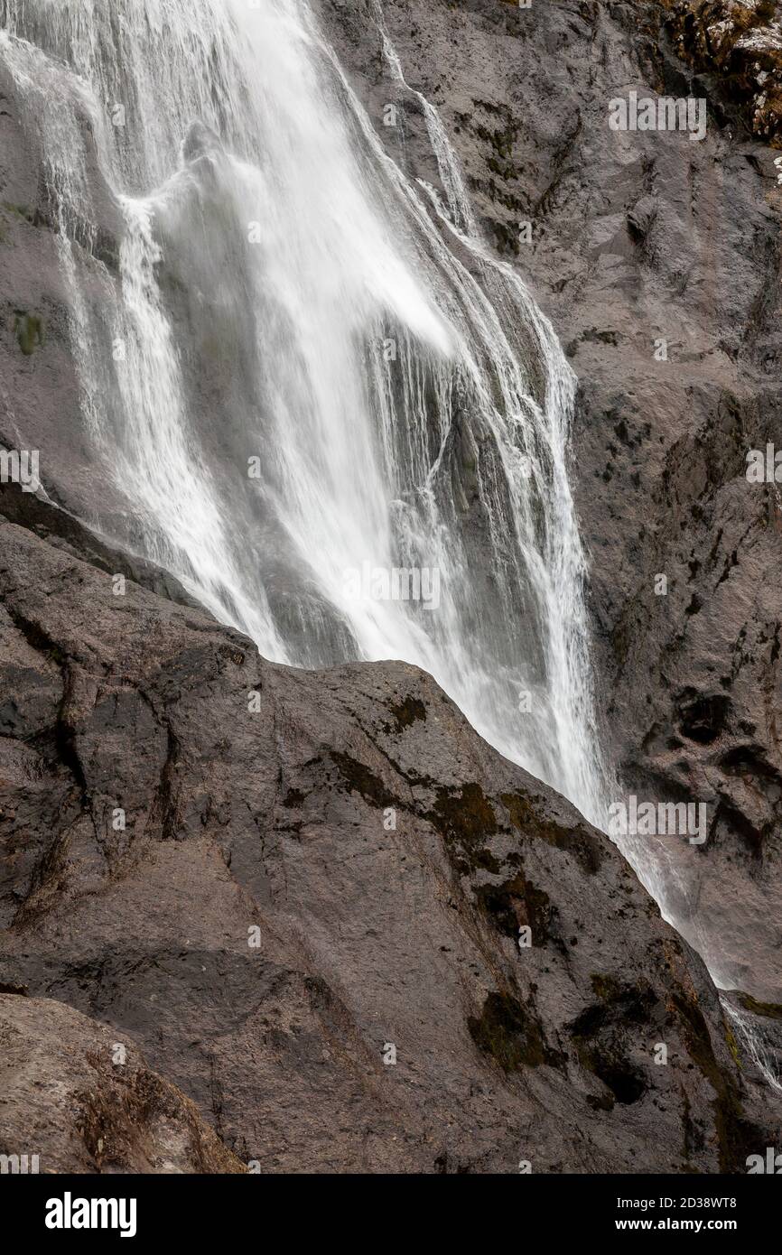 Aber Falls waterfall, Snowdonia, North Wales Stock Photo - Alamy