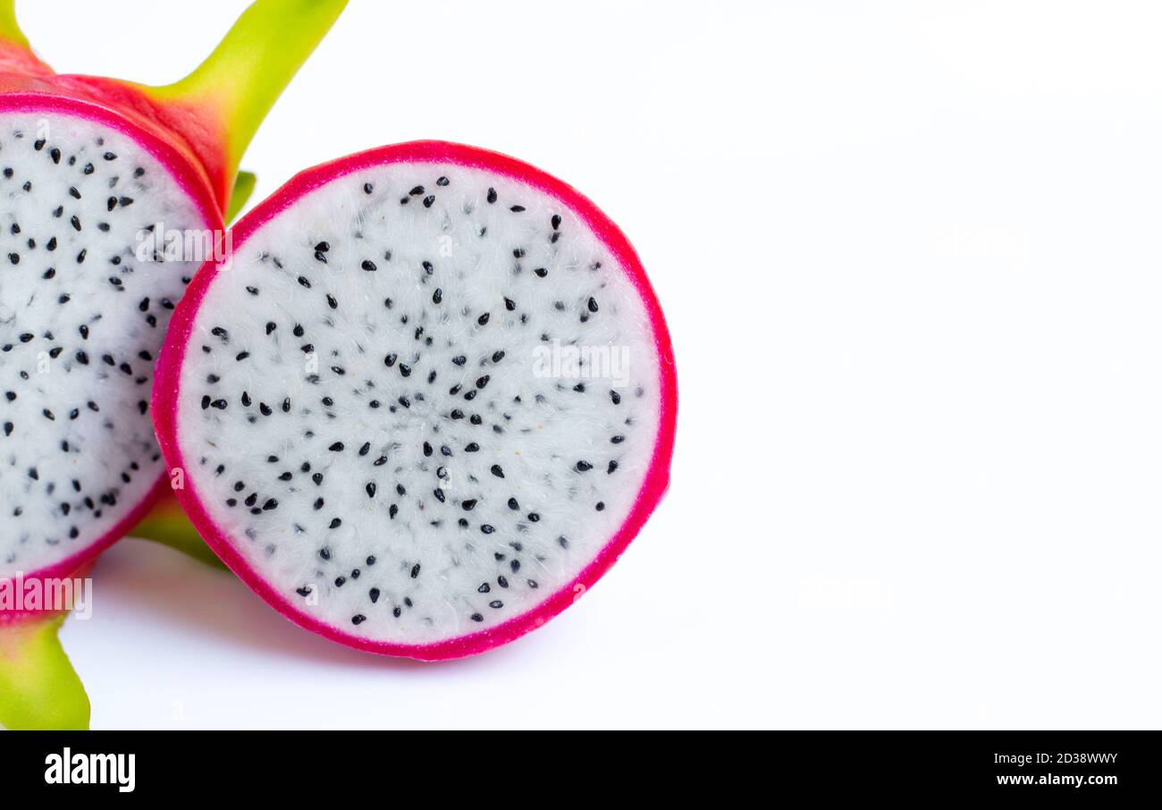 Dragon fruit, pitaya isolated on white background Stock Photo - Alamy
