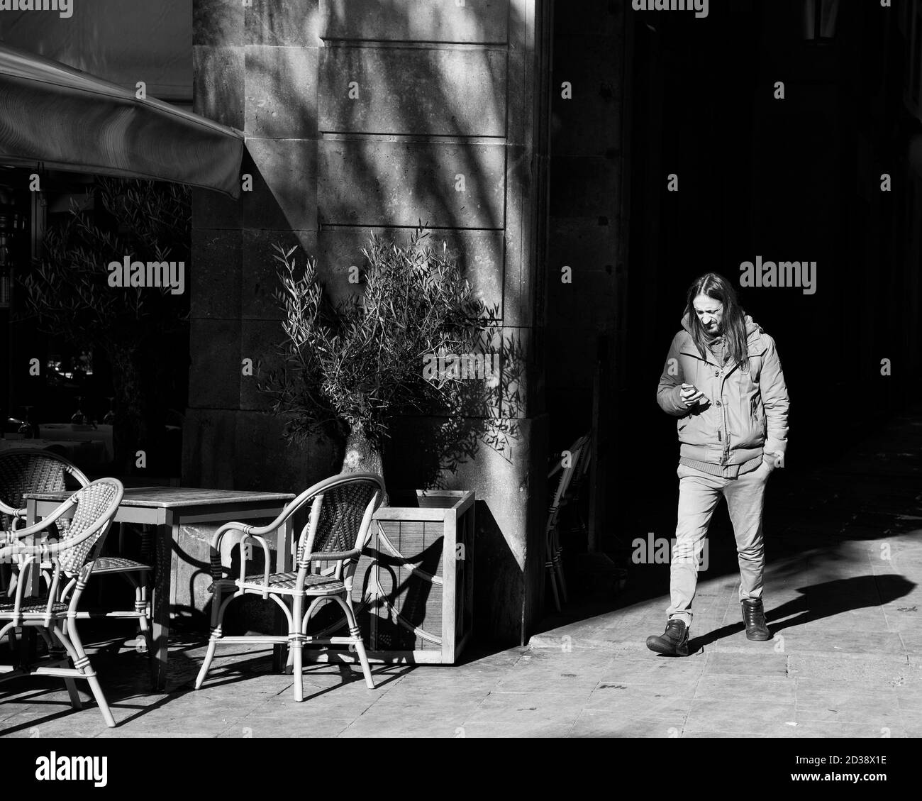 Building detail in barcelona spain Black and White Stock Photos ...