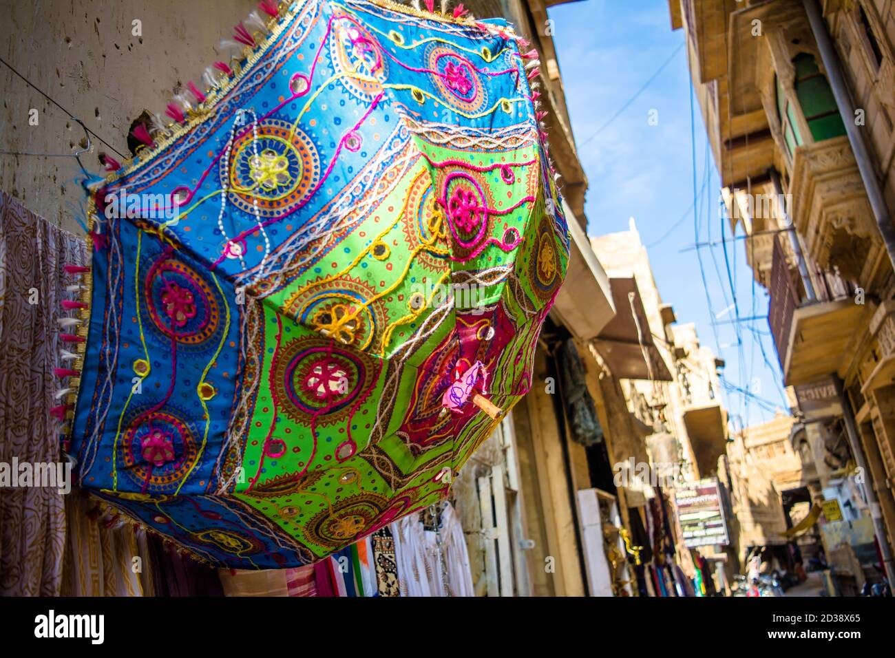 Rajasthani colorful umbrella Traditional handicrafts of rajasthan Stock ...