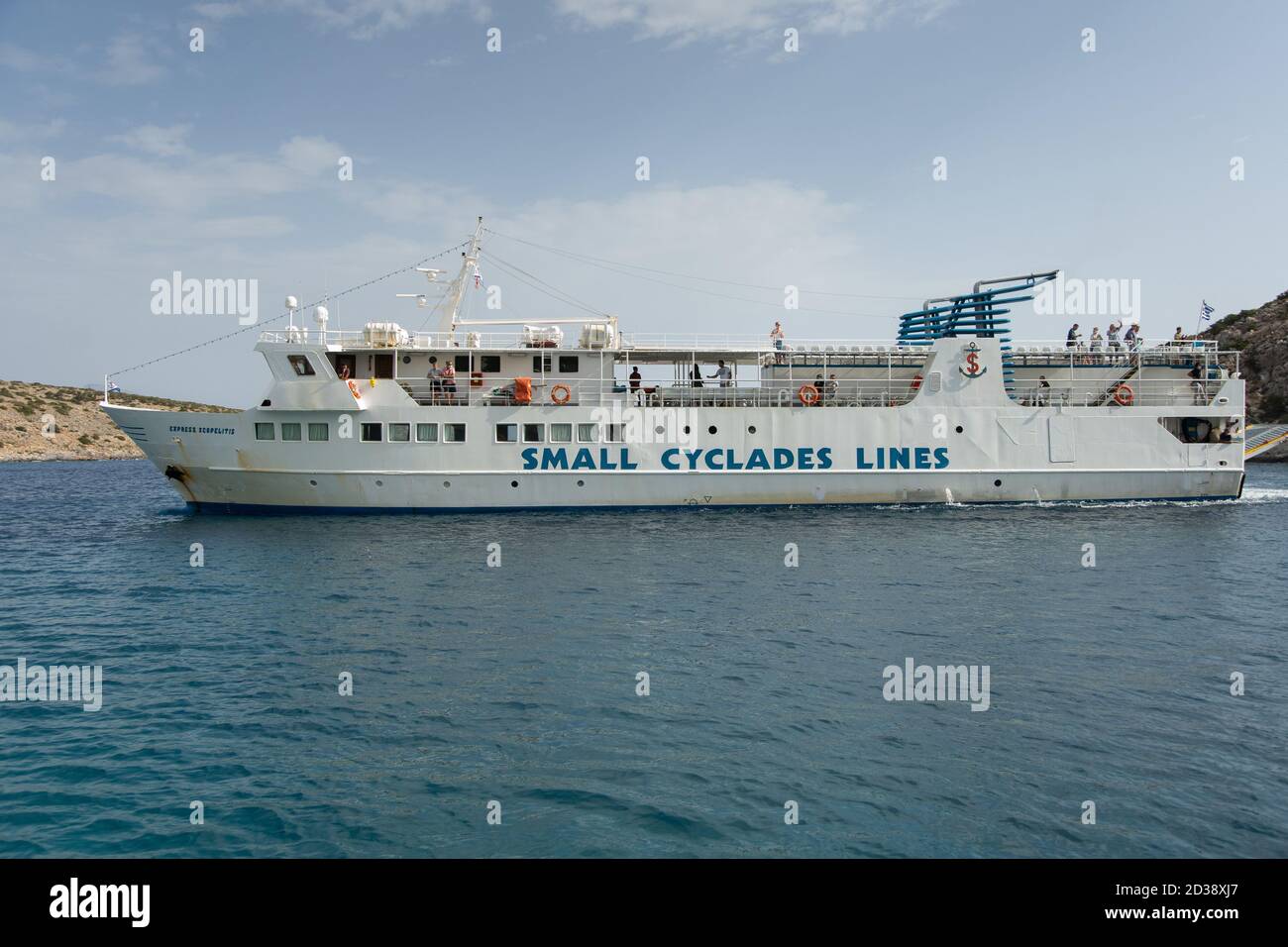 Skopelitis,small cyclades ferries at Greece Stock Photo - Alamy