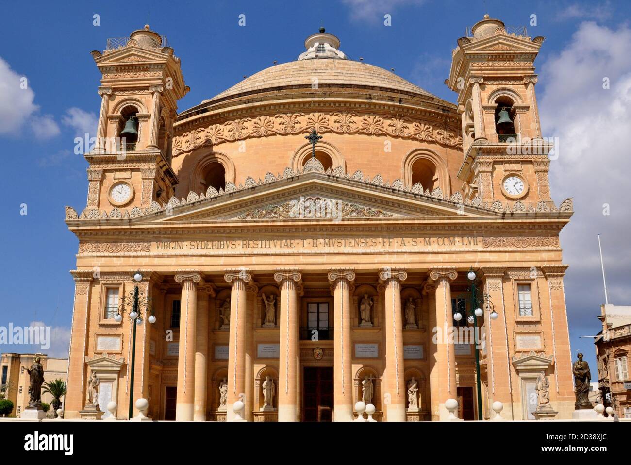 Malta, Mosta, the famous dome of Sainte Marie church is one ot the ...