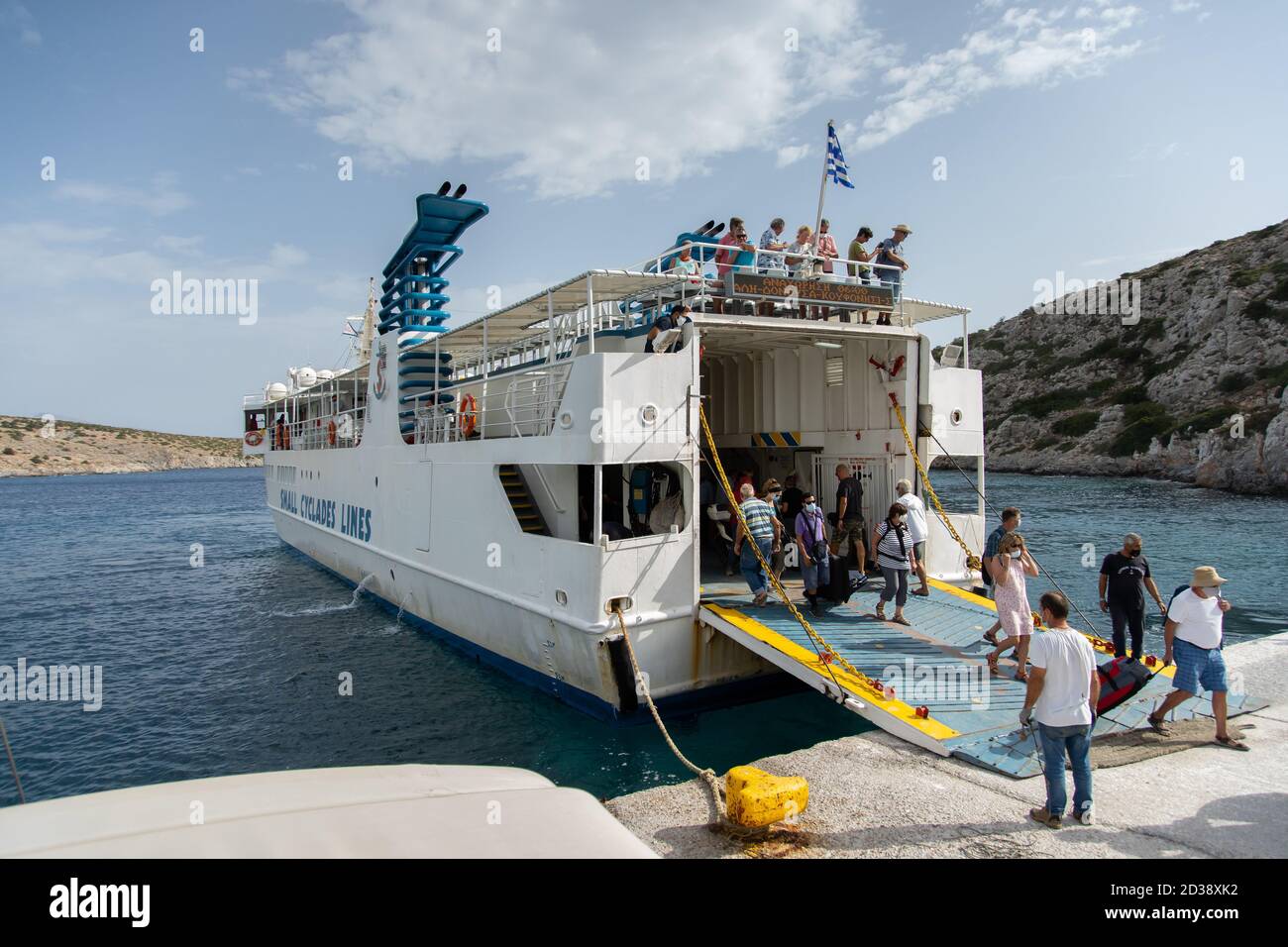 Skopelitis,small cyclades ferries at Greece Stock Photo - Alamy