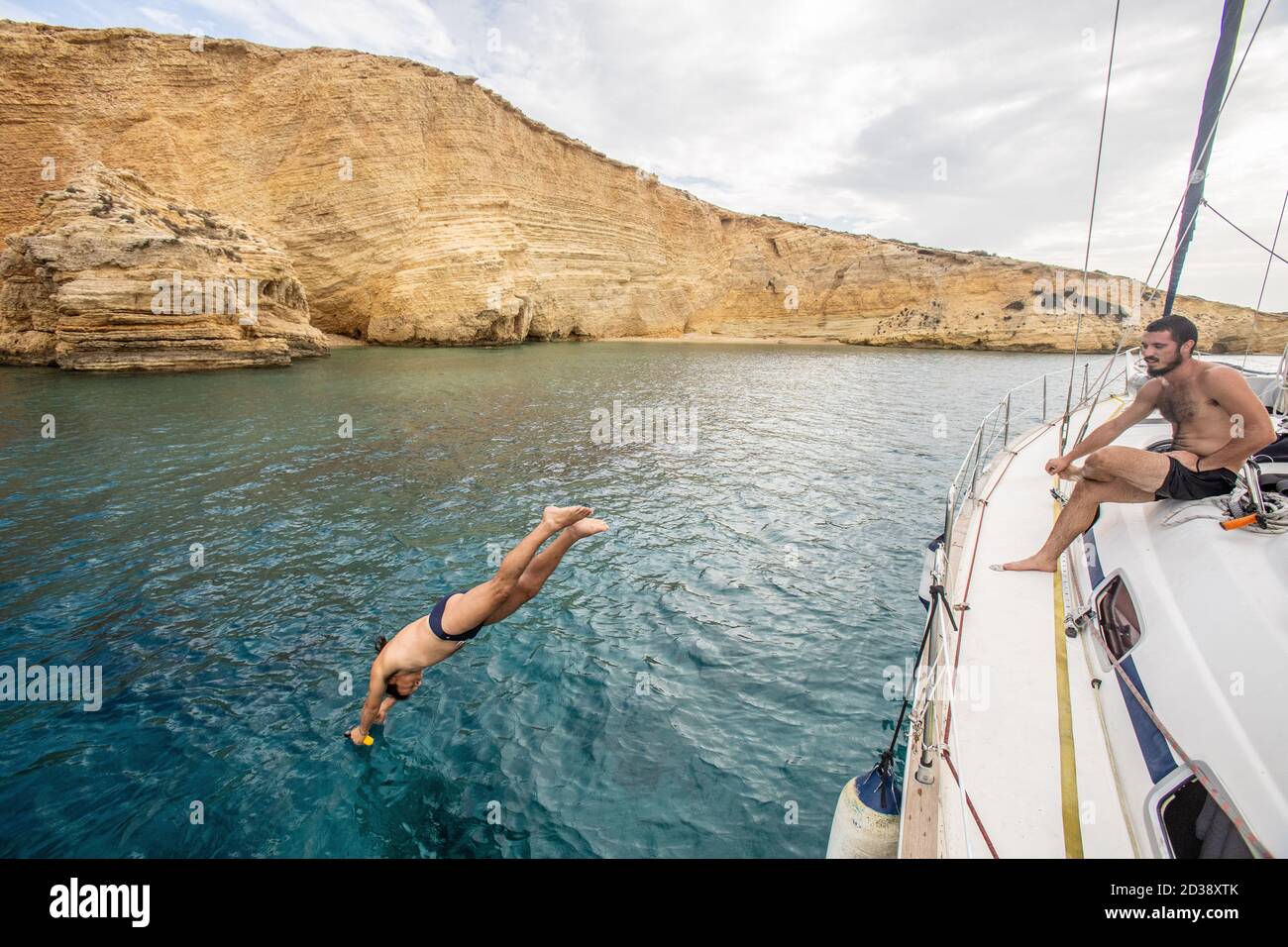 Jumping off boat hi-res stock photography and images - Alamy