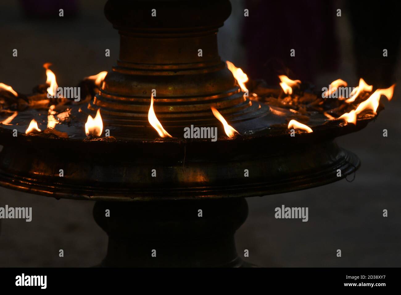 Kerala temple lamps hi-res stock photography and images - Alamy