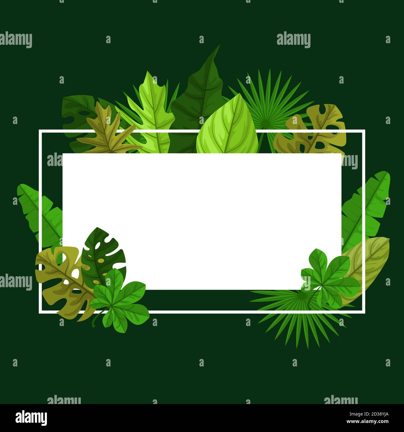 Green Leaf Background Border