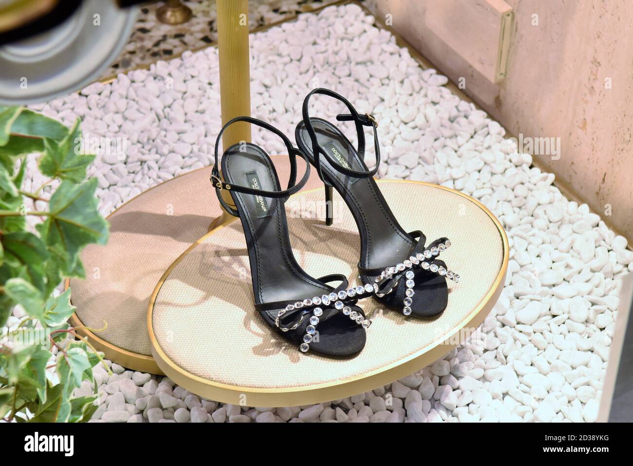SHOES ON DISPLAY AT DOLCE&GABBANA BOUTIQUE IN SPAGNA SQUARE Stock Photo ...