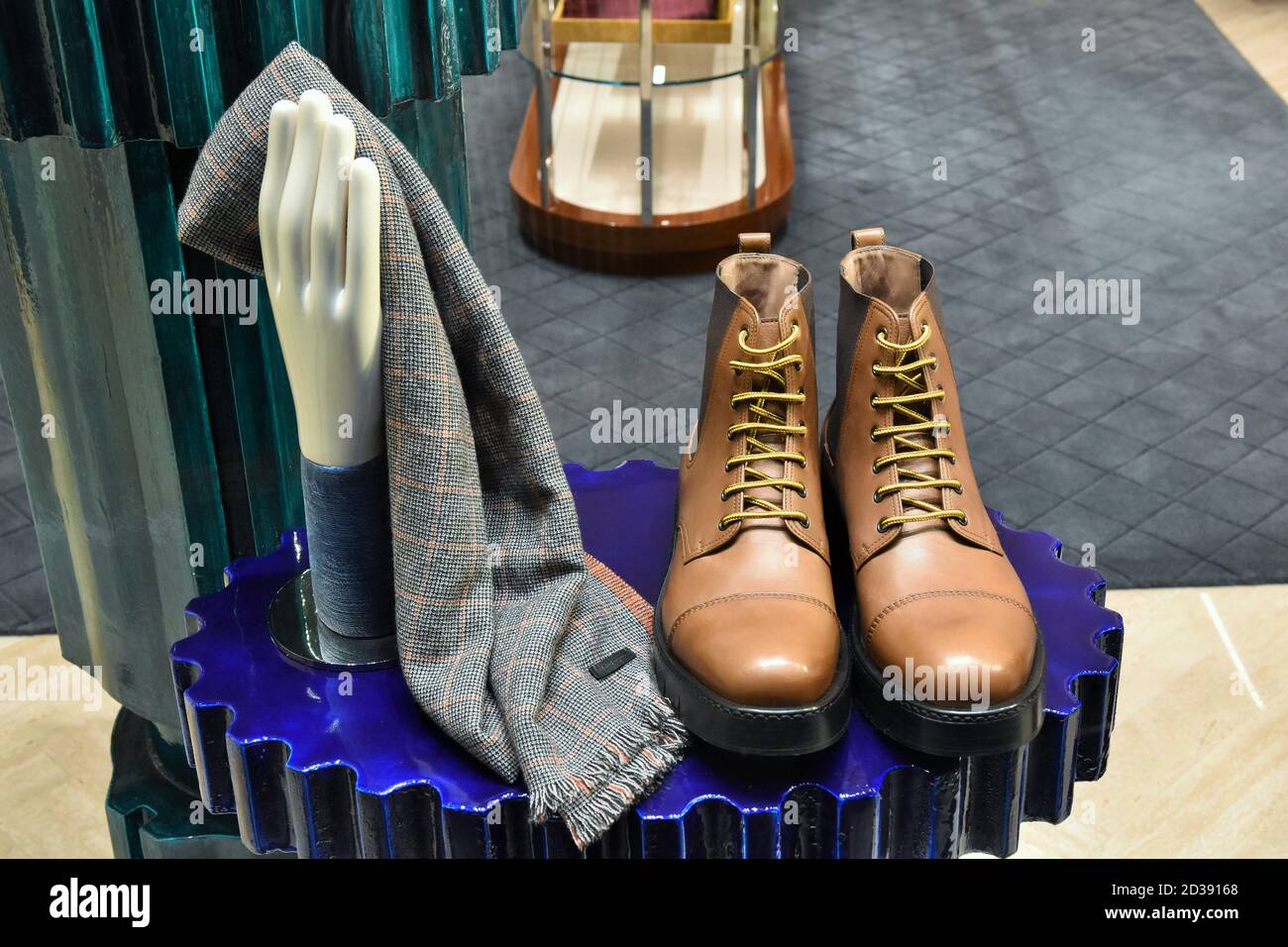 SHOES ON DISPLAY AT SALVATORE FERRAGAMO BOUTIQUE IN CONDOTTI STREET ...