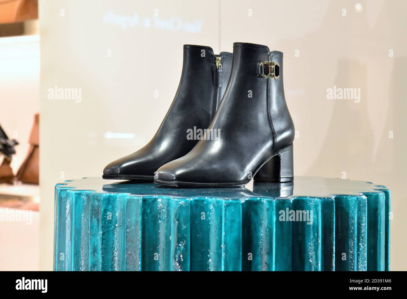 SHOES ON DISPLAY AT SALVATORE FERRAGAMO BOUTIQUE IN CONDOTTI STREET ...