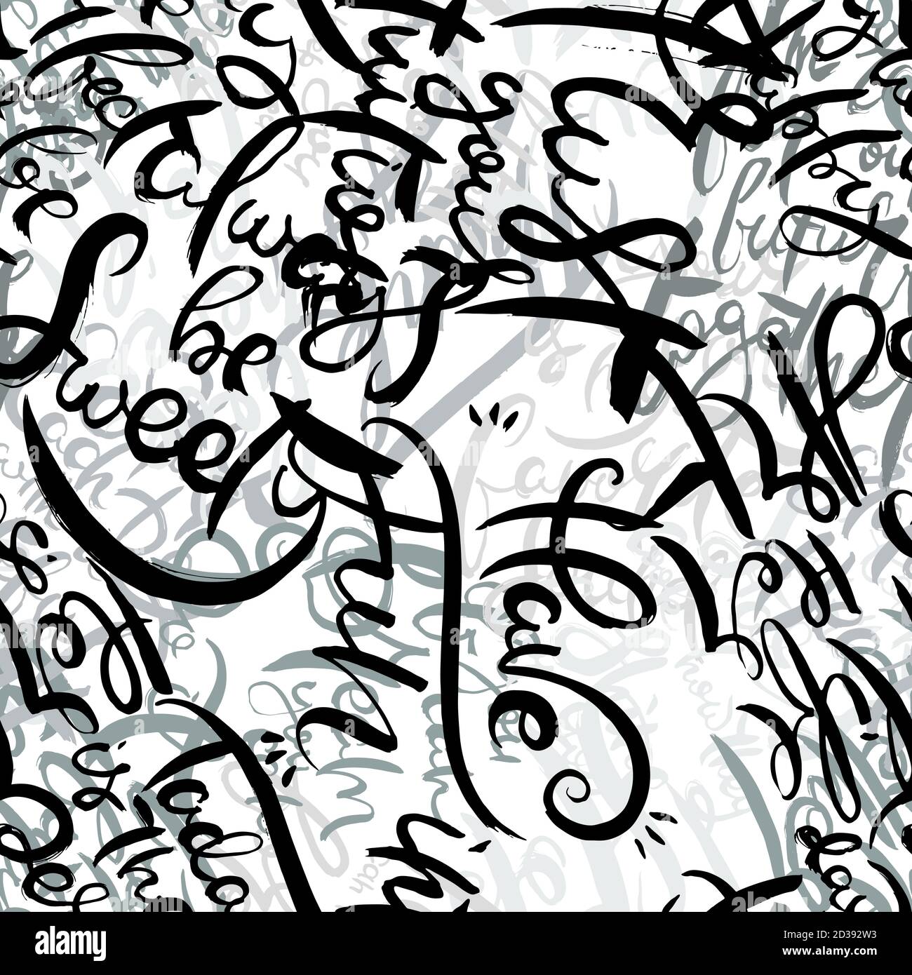 Graffiti background seamless pattern. Hand style tagging. Vandal vector ...