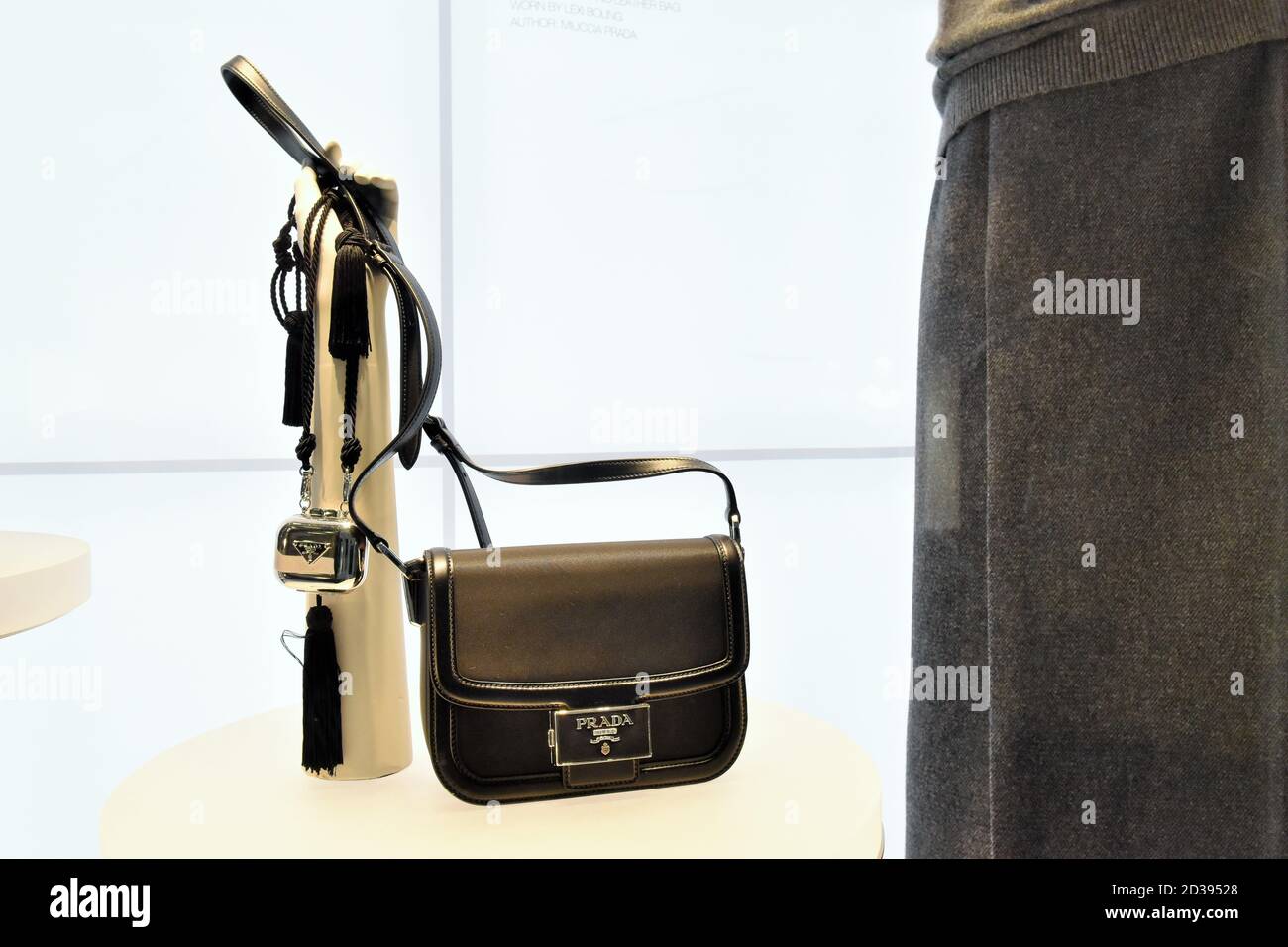 BAG ON DISPLAY AT PRADA BOUTIQUE IN CONDOTTI STREET Stock Photo - Alamy