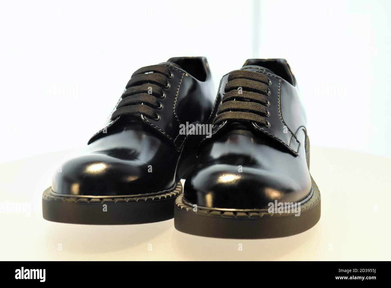 SHOES ON DISPLAY AT PRADA BOUTIQUE IN CONDOTTI STREET Stock Photo - Alamy