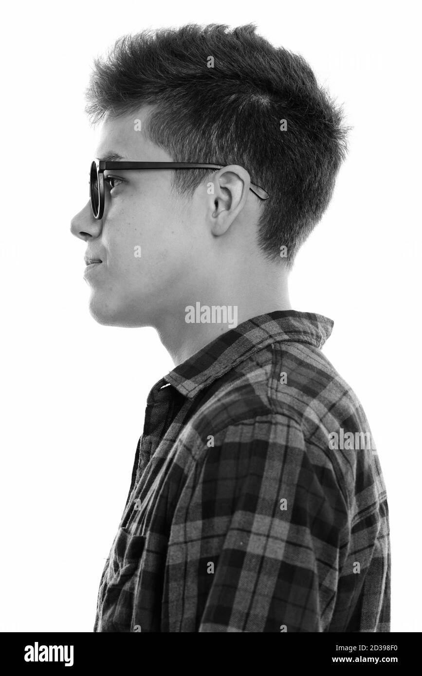 Side profile nerd glasses hi-res stock photography and images - Alamy
