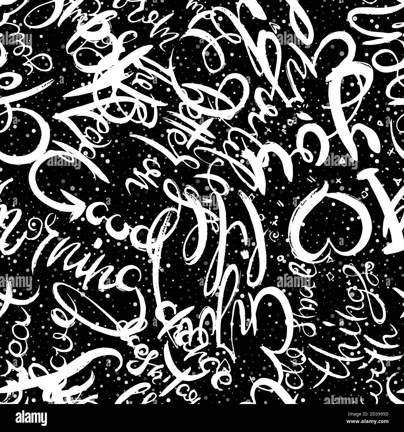 Graffiti background seamless pattern. Hand style tagging. Chalk vector ...