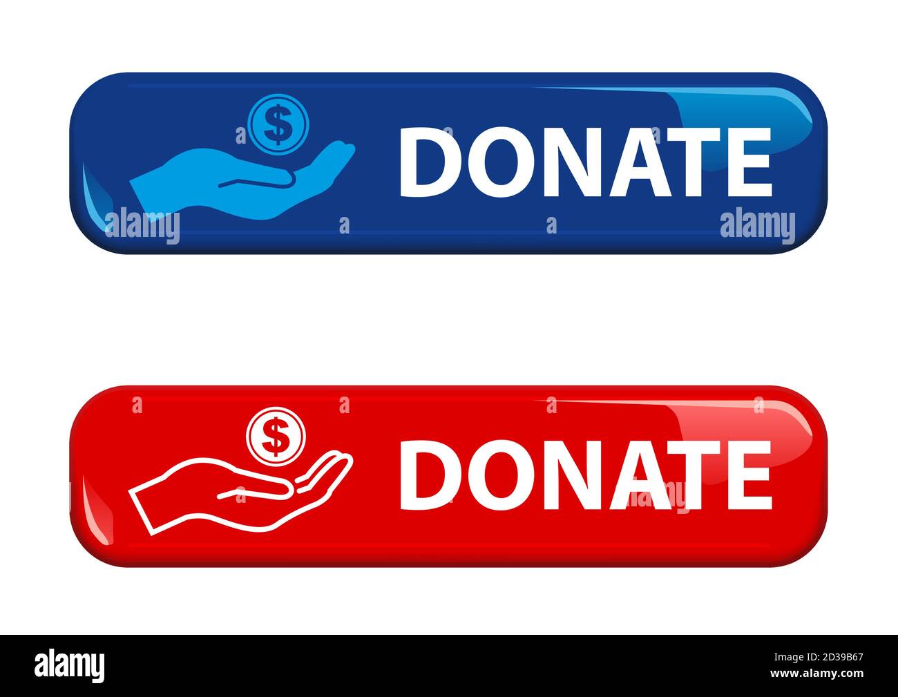 Shiny Donate Button Stock Vector Image & Art - Alamy