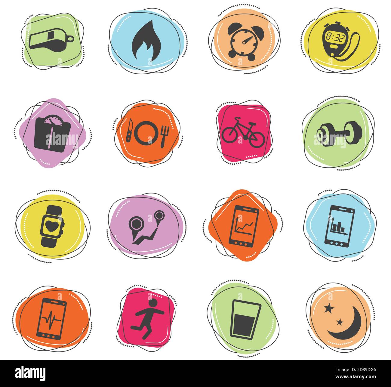 monitoring apps icon set Stock Vector Image & Art - Alamy