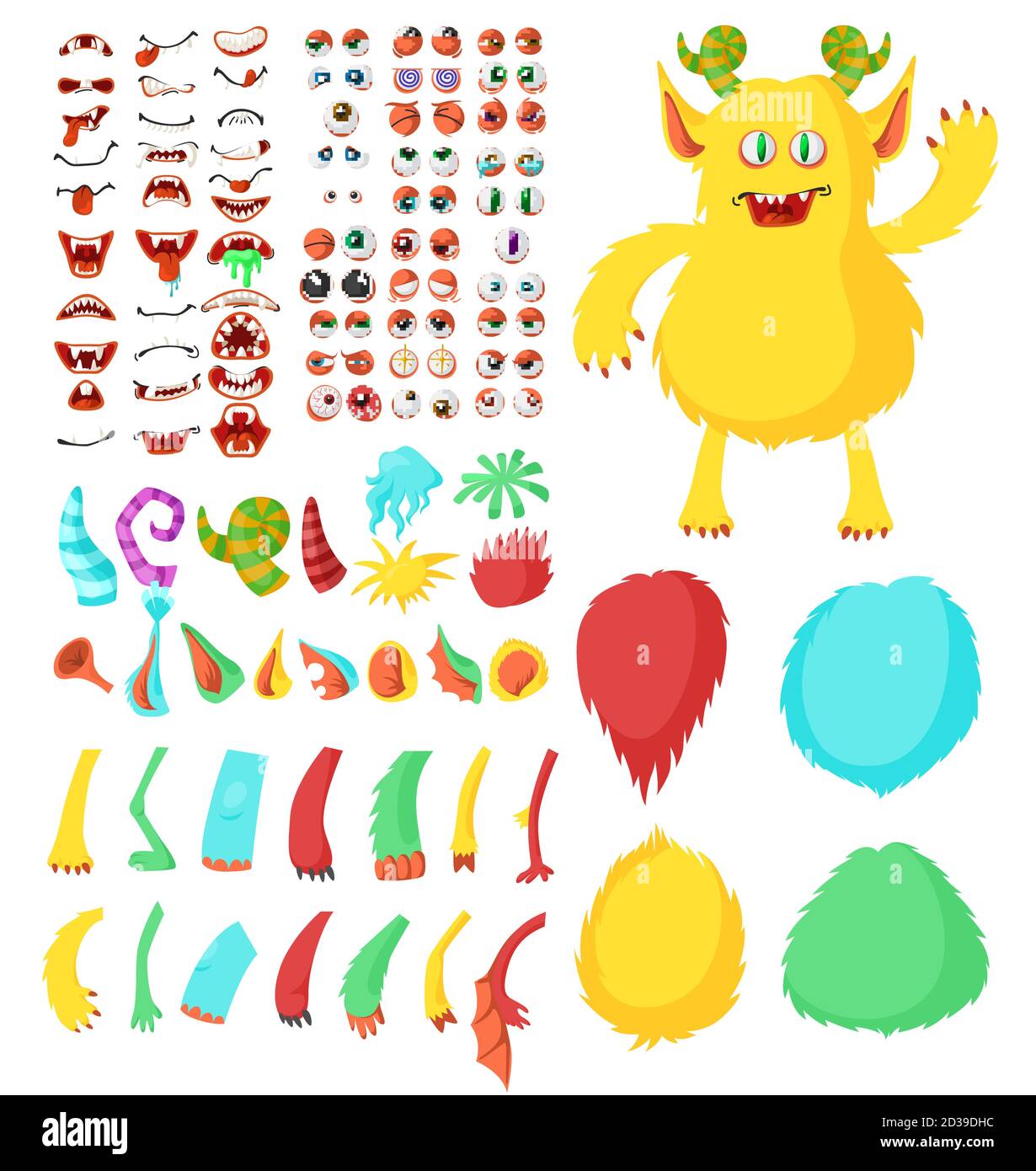 Monster Body Parts Cut Out