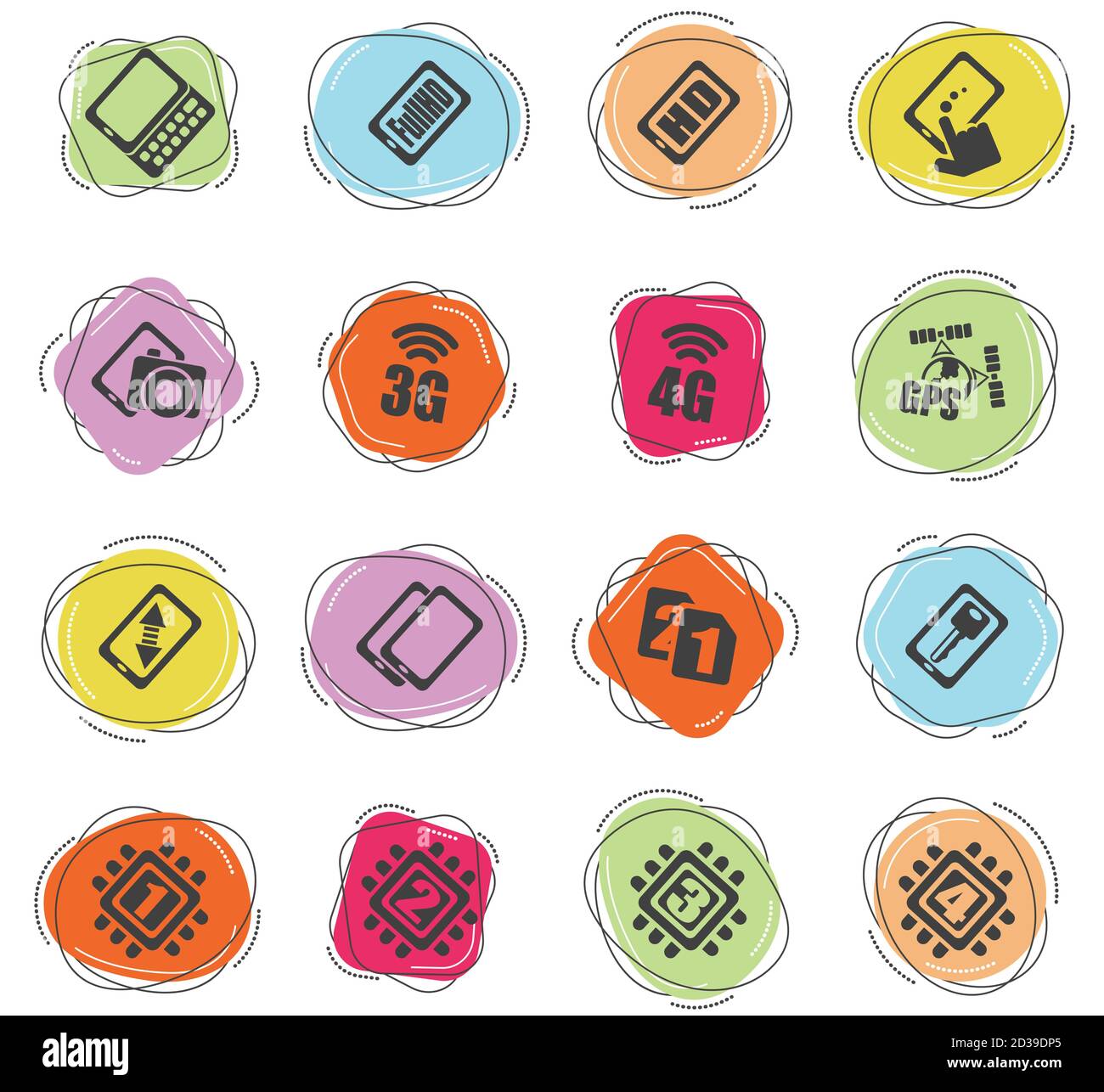 Smartphone, specifications and functions Stock Vector Image & Art - Alamy