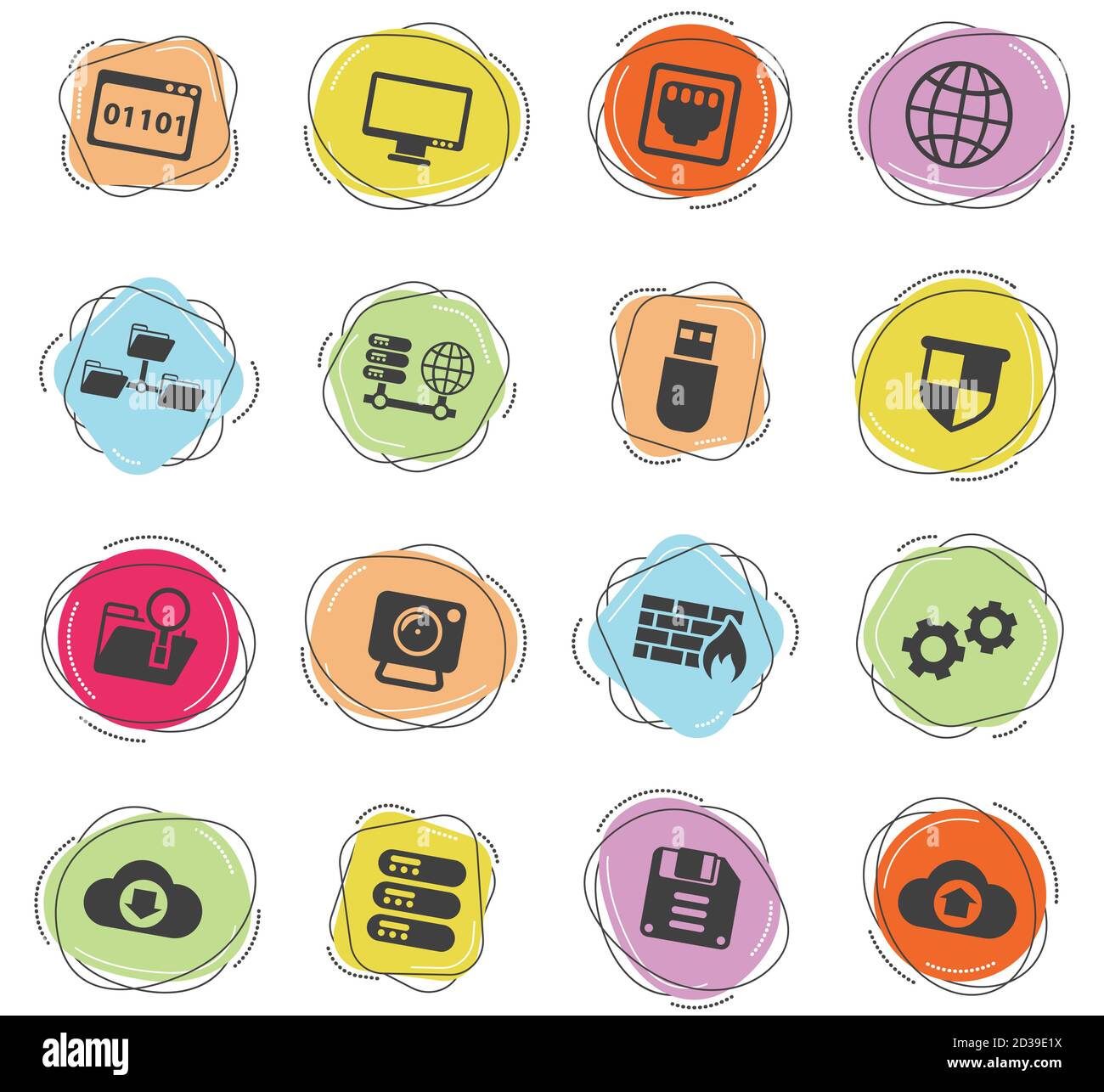 hosting provider icon set Stock Vector Image & Art - Alamy