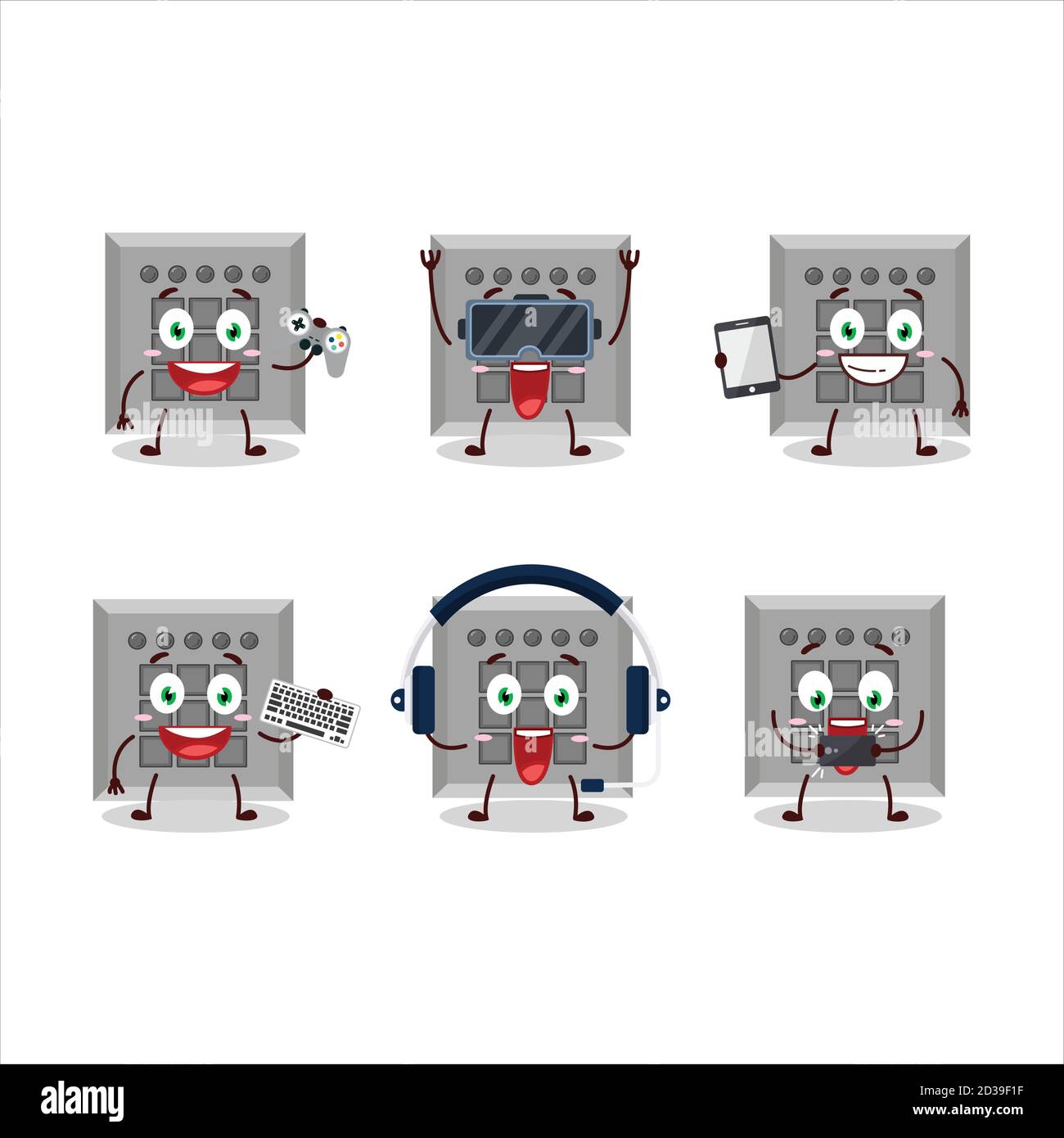 Among us button task cartoon character are playing games with various ...