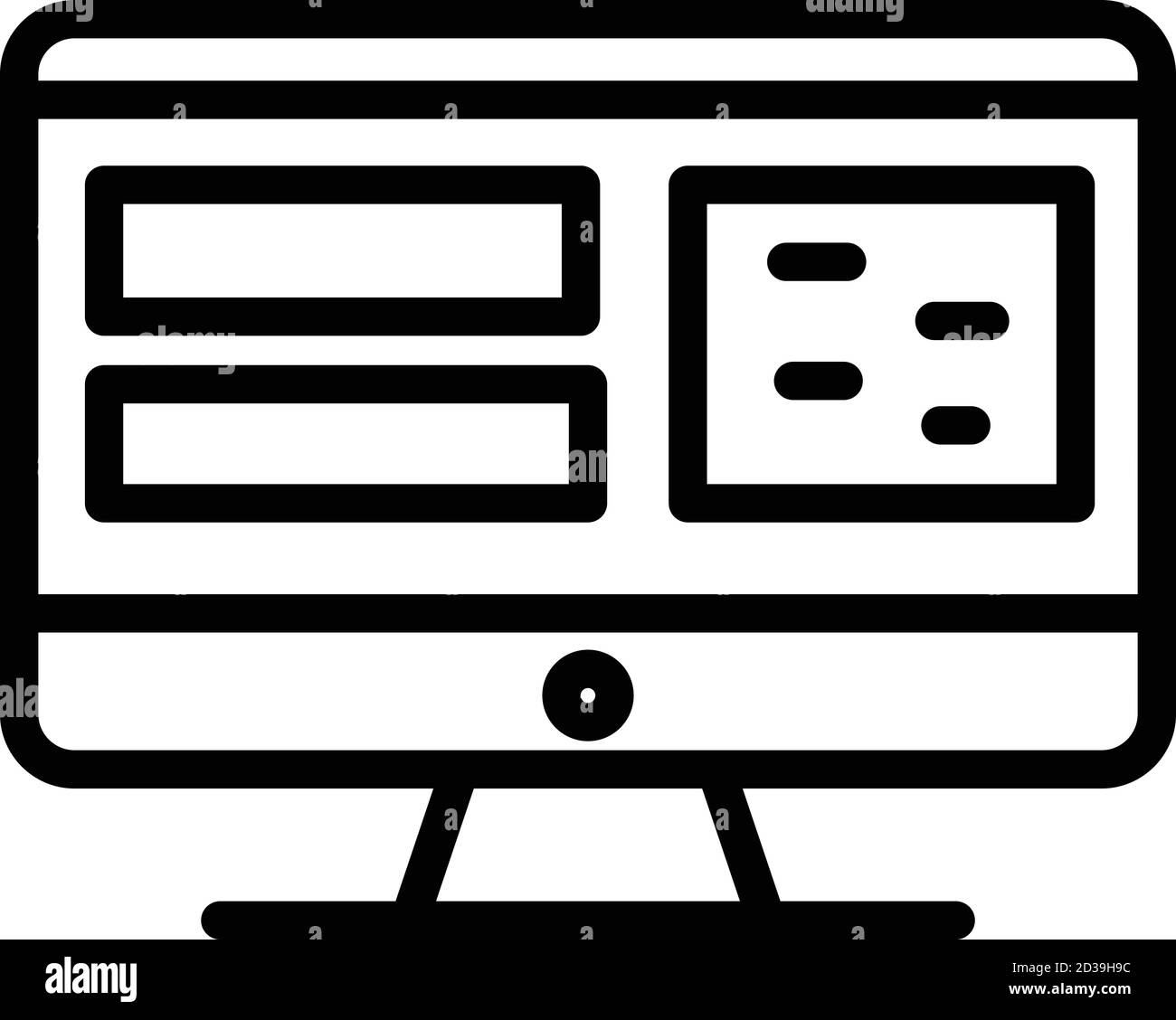 Web page on monitor icon, outline style Stock Vector Image & Art - Alamy