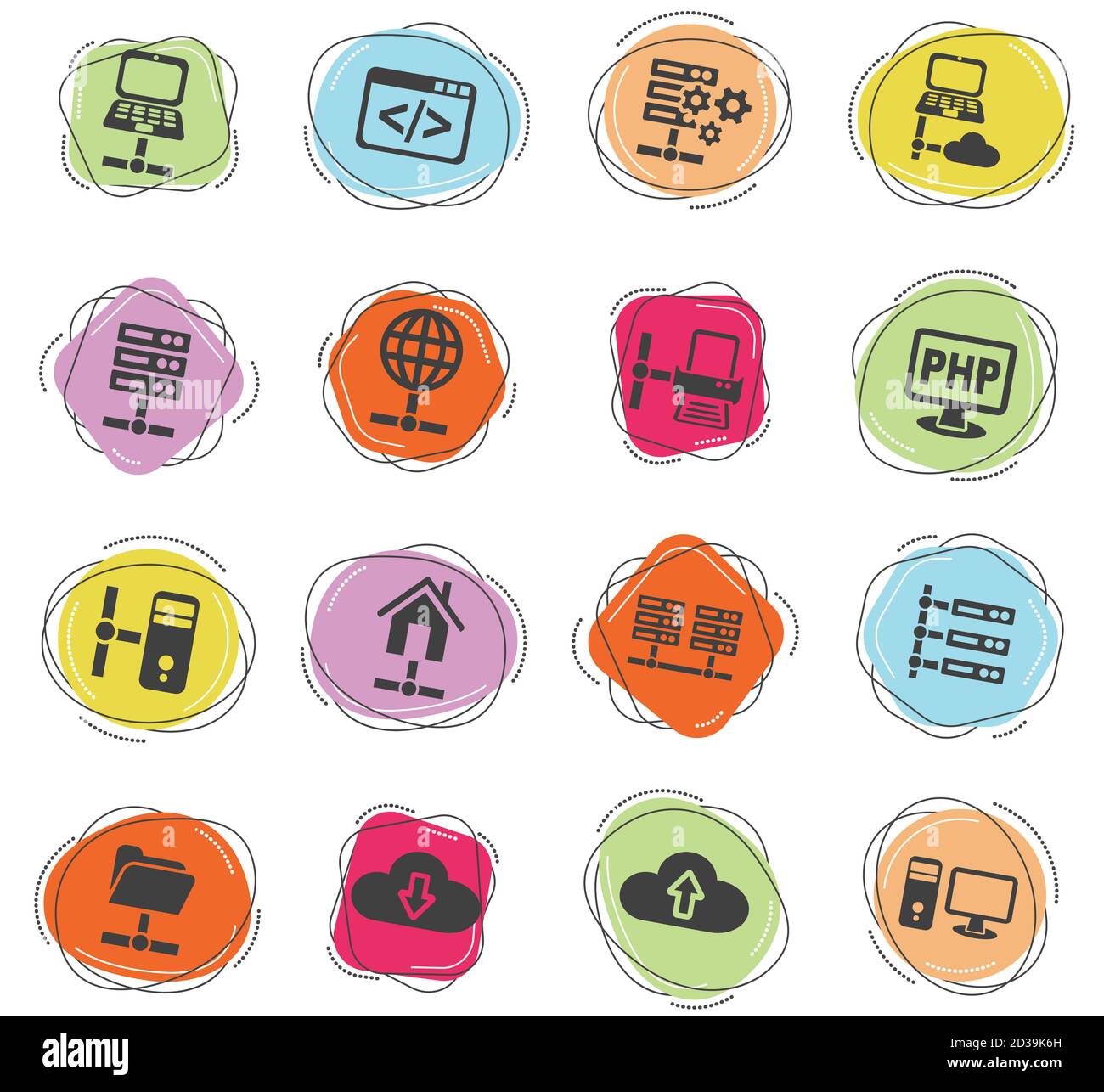 server icon set Stock Vector Image & Art - Alamy