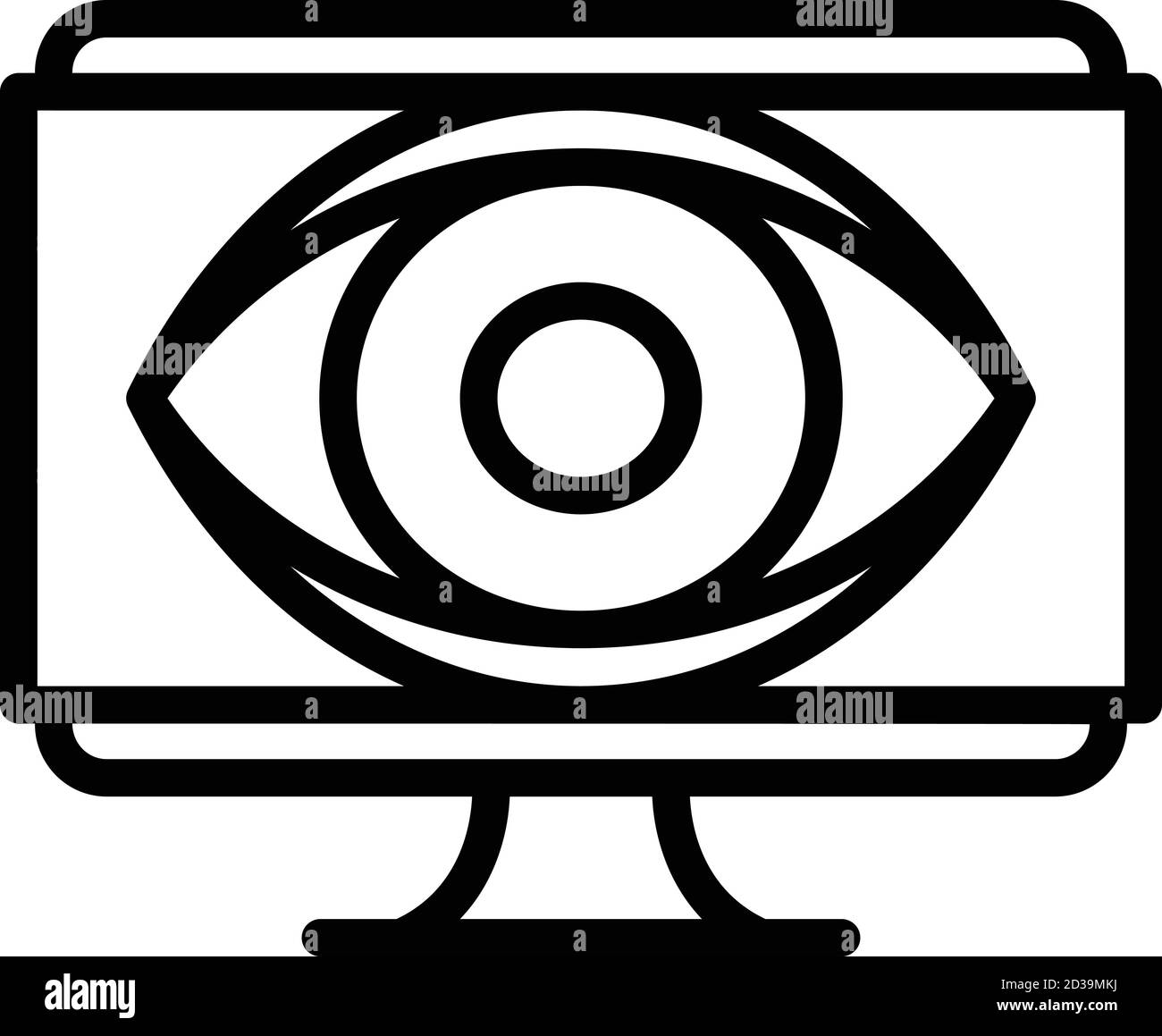 Big eye monitor icon, outline style Stock Vector Image & Art - Alamy