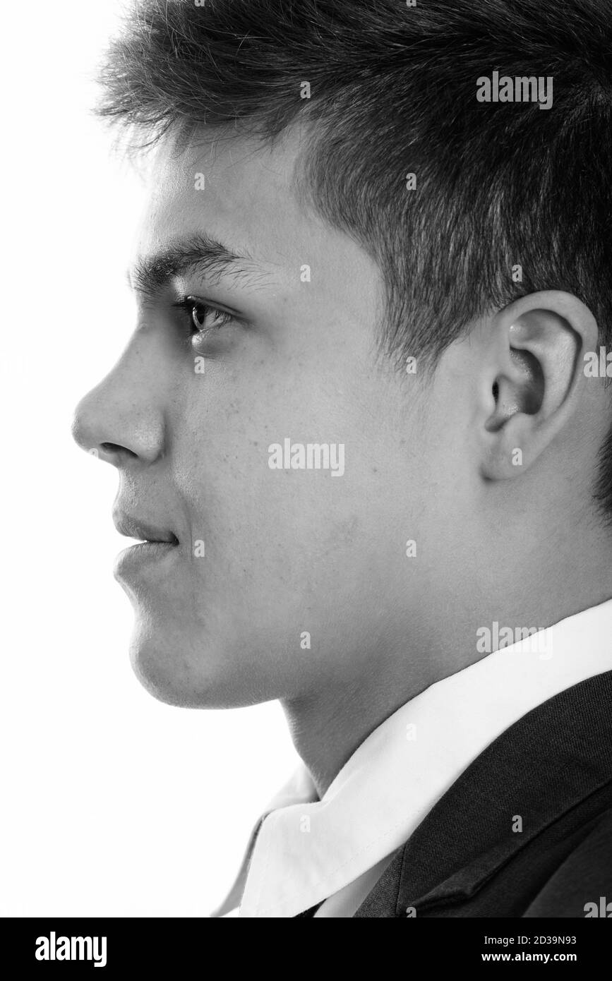 Adult male face profile Black and White Stock Photos & Images - Alamy
