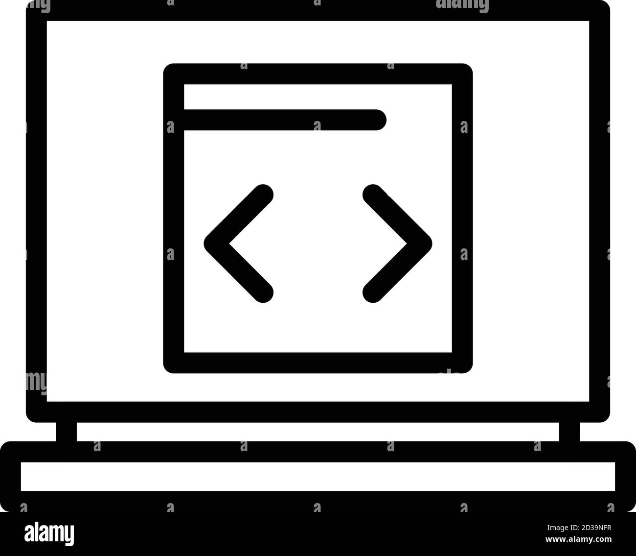 Macbook icon outline hi-res stock photography and images - Alamy