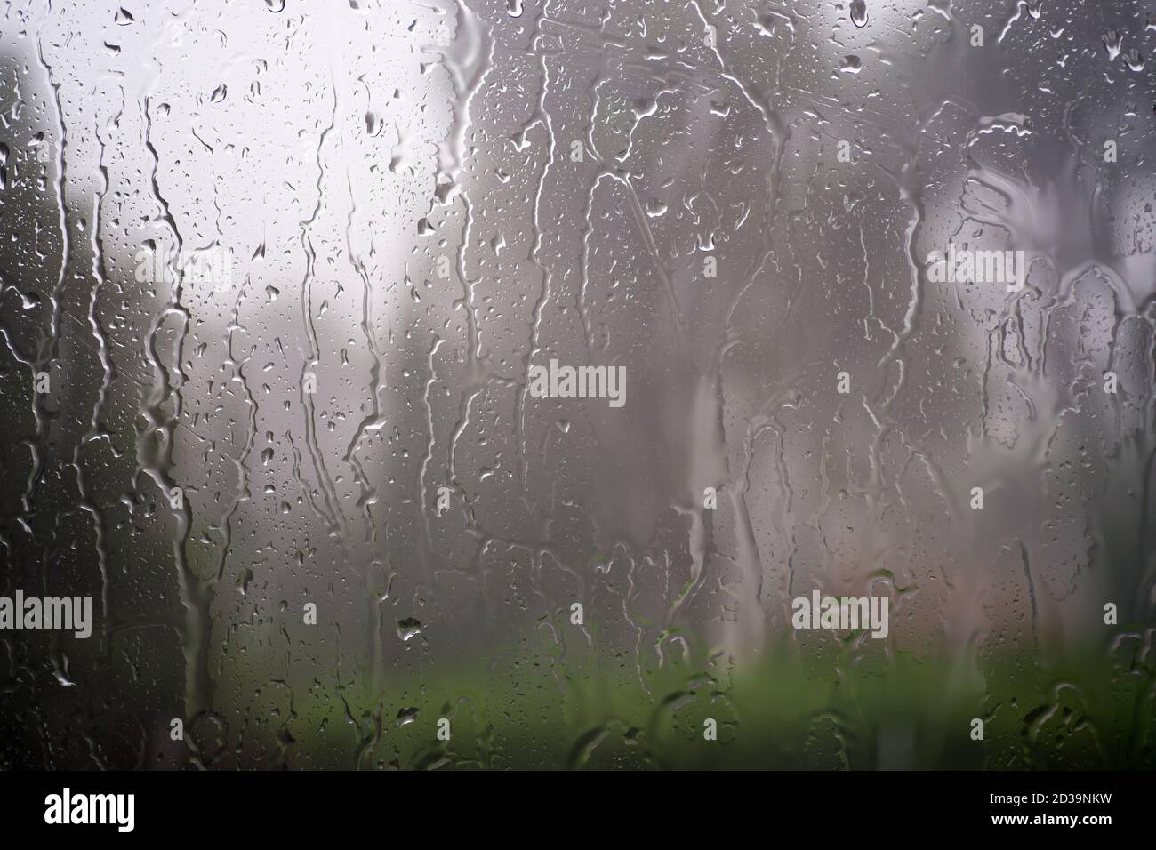 Rain on a window on a stormy day on the French Riviera in October Stock ...