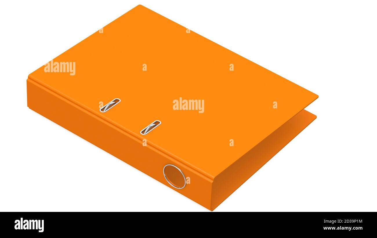 Orange folder isolated on white background, 3d rendering Stock Photo ...
