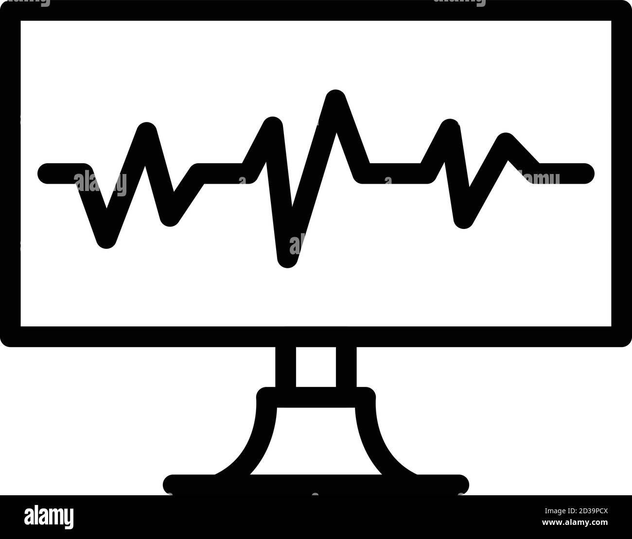 Life line monitor icon, outline style Stock Vector Image & Art - Alamy