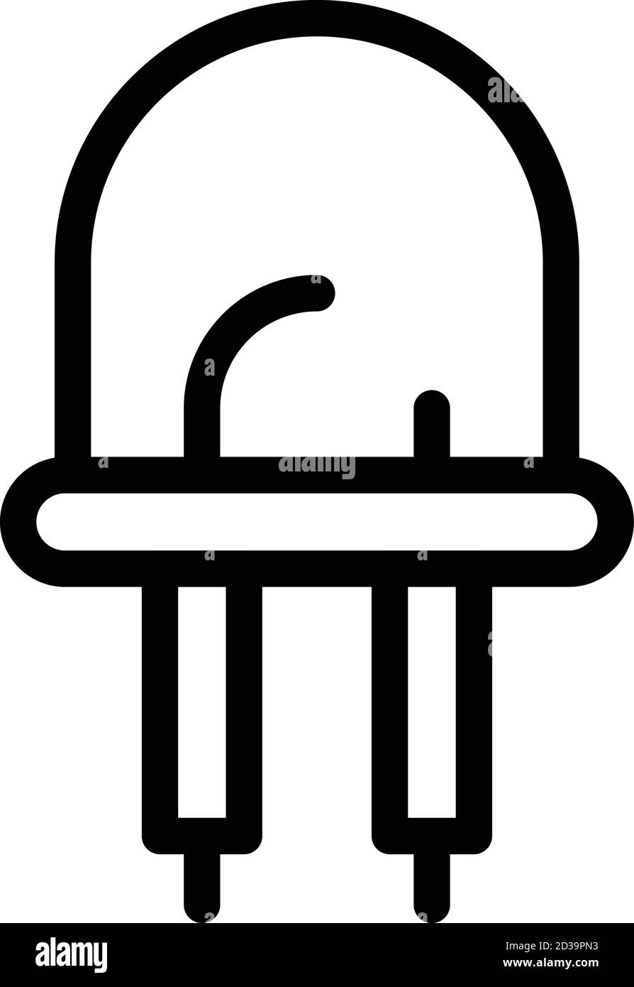Emitting diode icon outline Black and White Stock Photos & Images - Alamy
