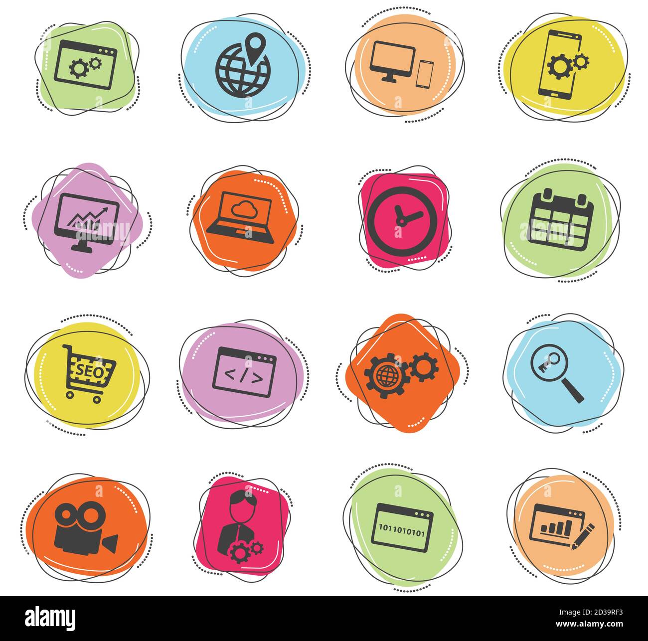 Cloud development settings Cut Out Stock Images & Pictures - Alamy