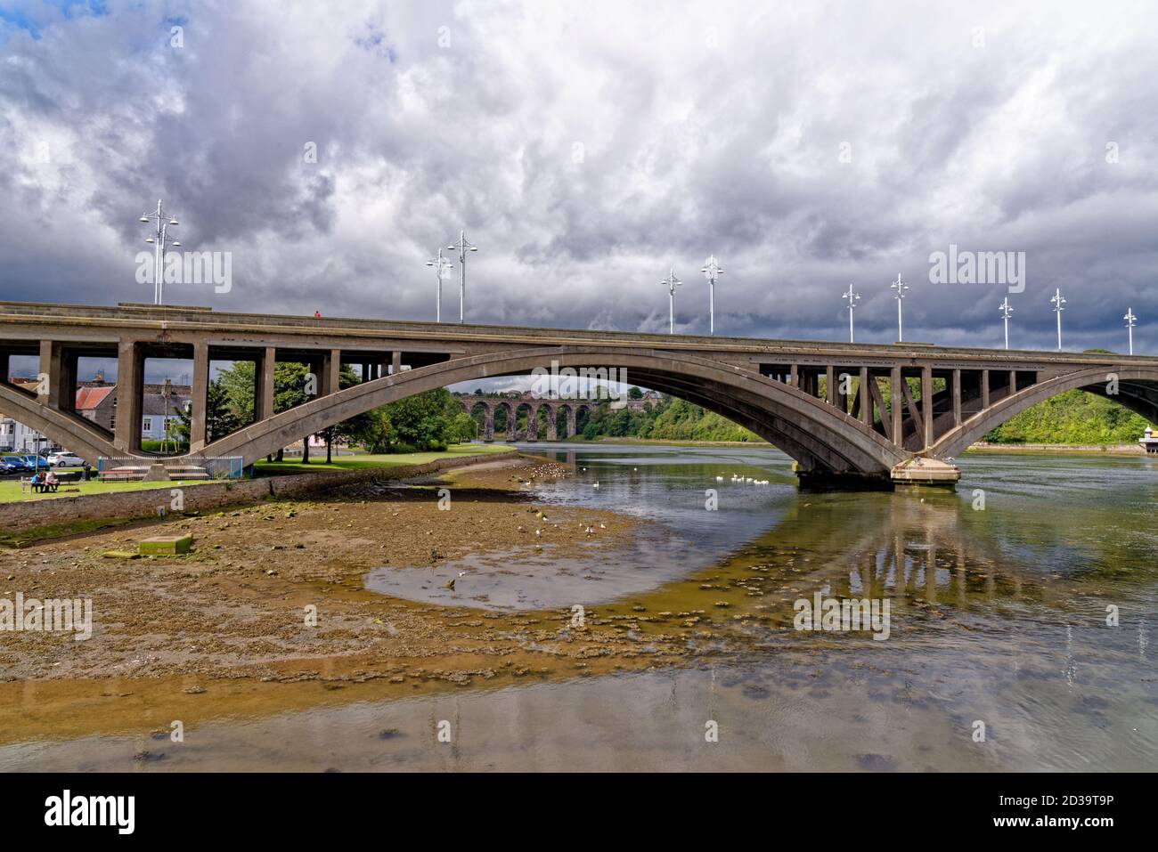 The Royal Tweed Bridge in Berwick Upon Tweed Northumberland England UK ...